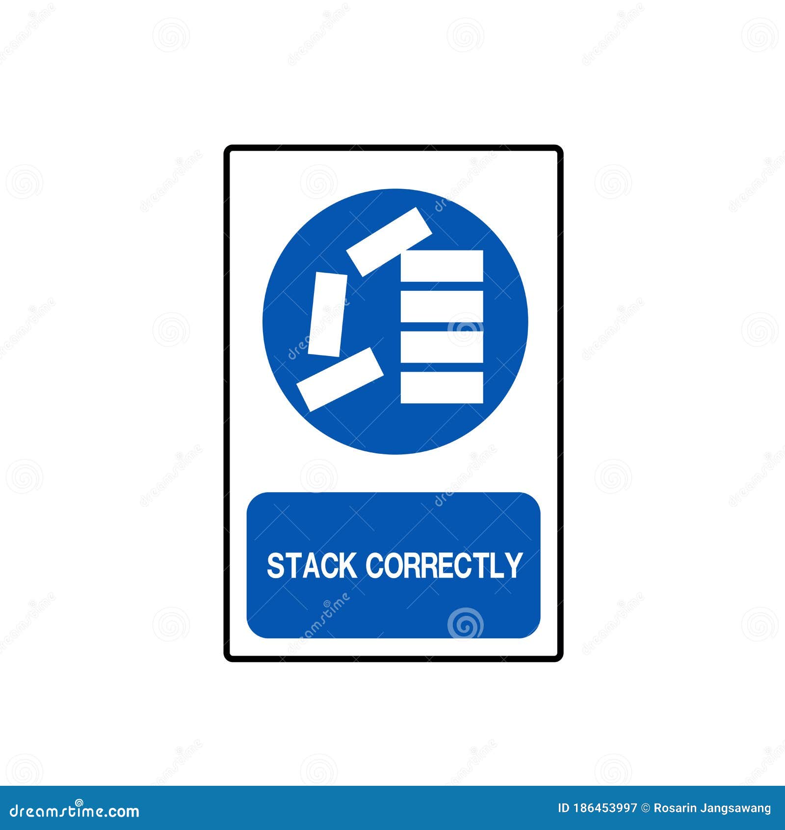 Stack Correctly Symbol, Vector Illustration, Isolate on White ...