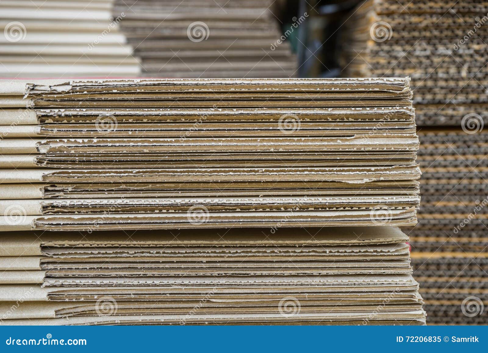 Stack Of Flattened Cardboard Box Stock Photo | CartoonDealer.com #123952812