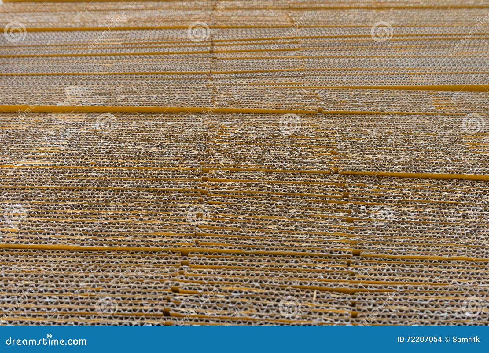 Stack of Corrugated Cardboard Boxes. Egde View of Flattened Boxes Stock ...