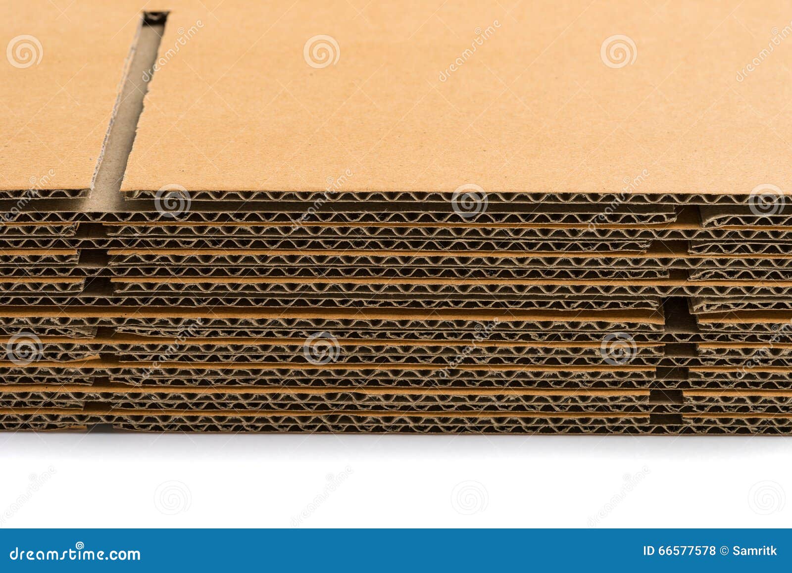 Stack Of Flattened Cardboard Box Stock Photo | CartoonDealer.com #123952812