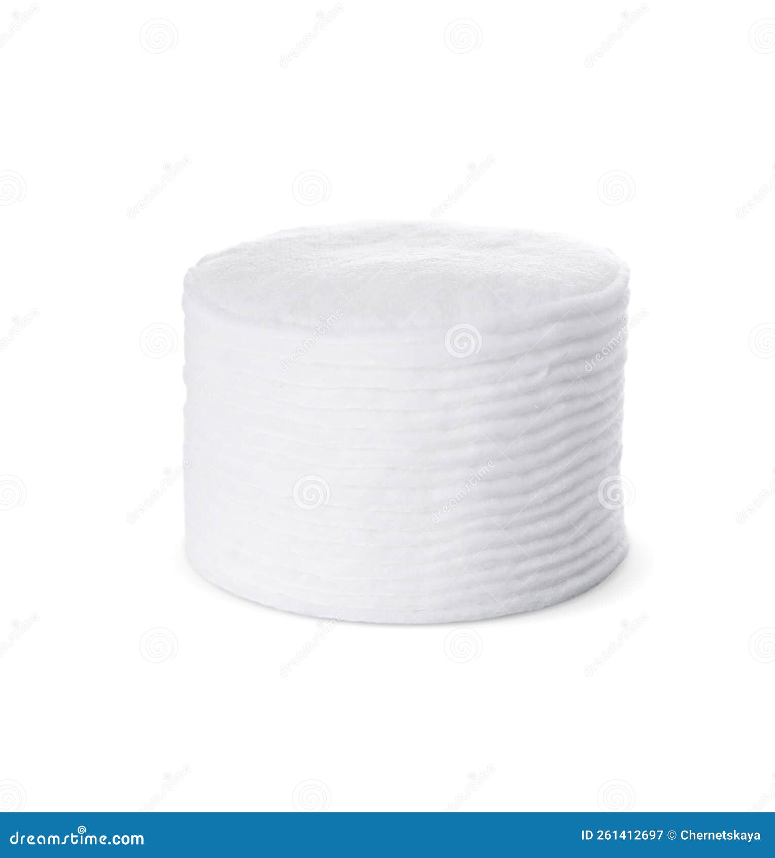 Stack of Cotton Pads on White Background Stock Image - Image of object ...