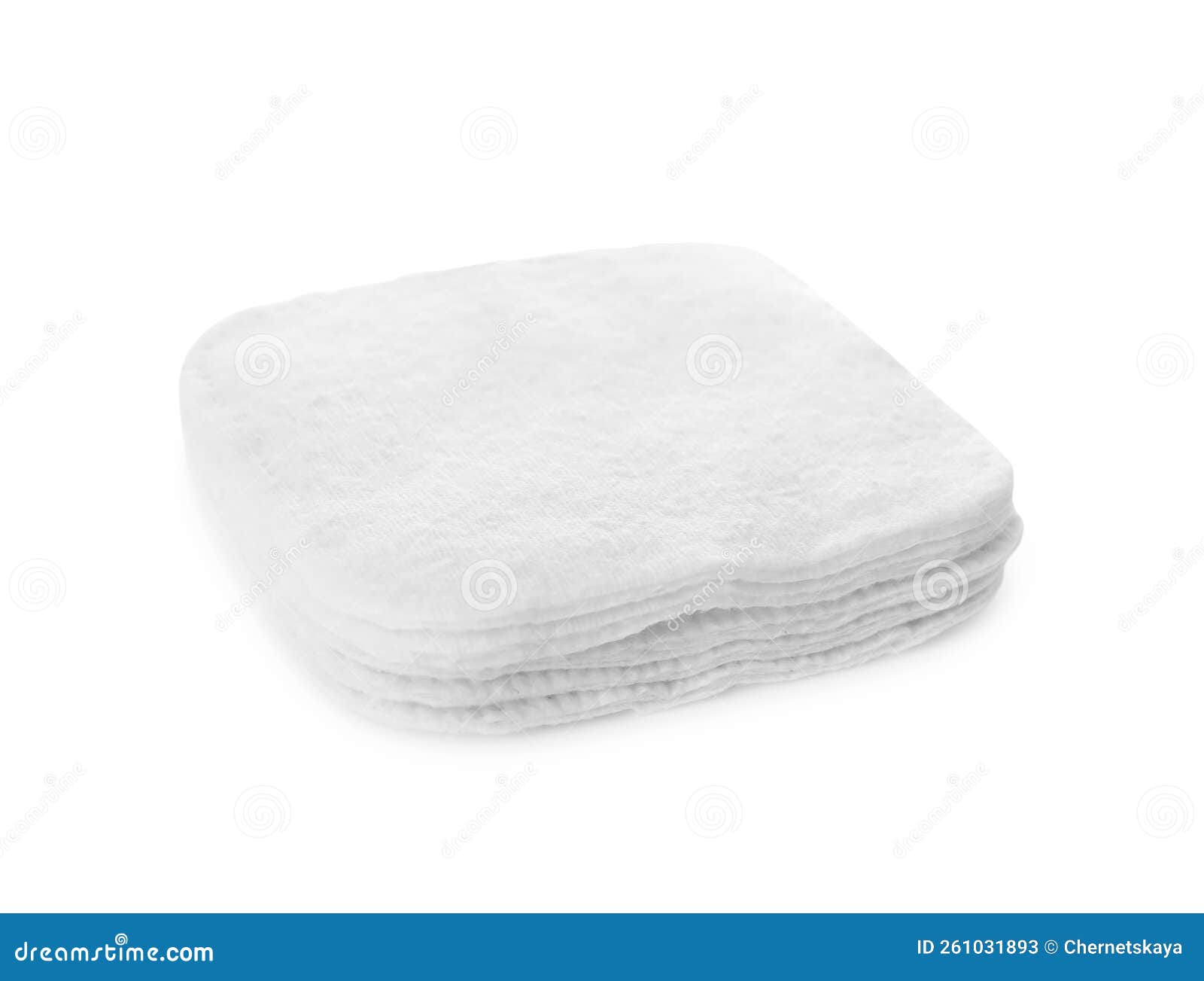 Stack of Cotton Pads on White Background Stock Image - Image of face ...