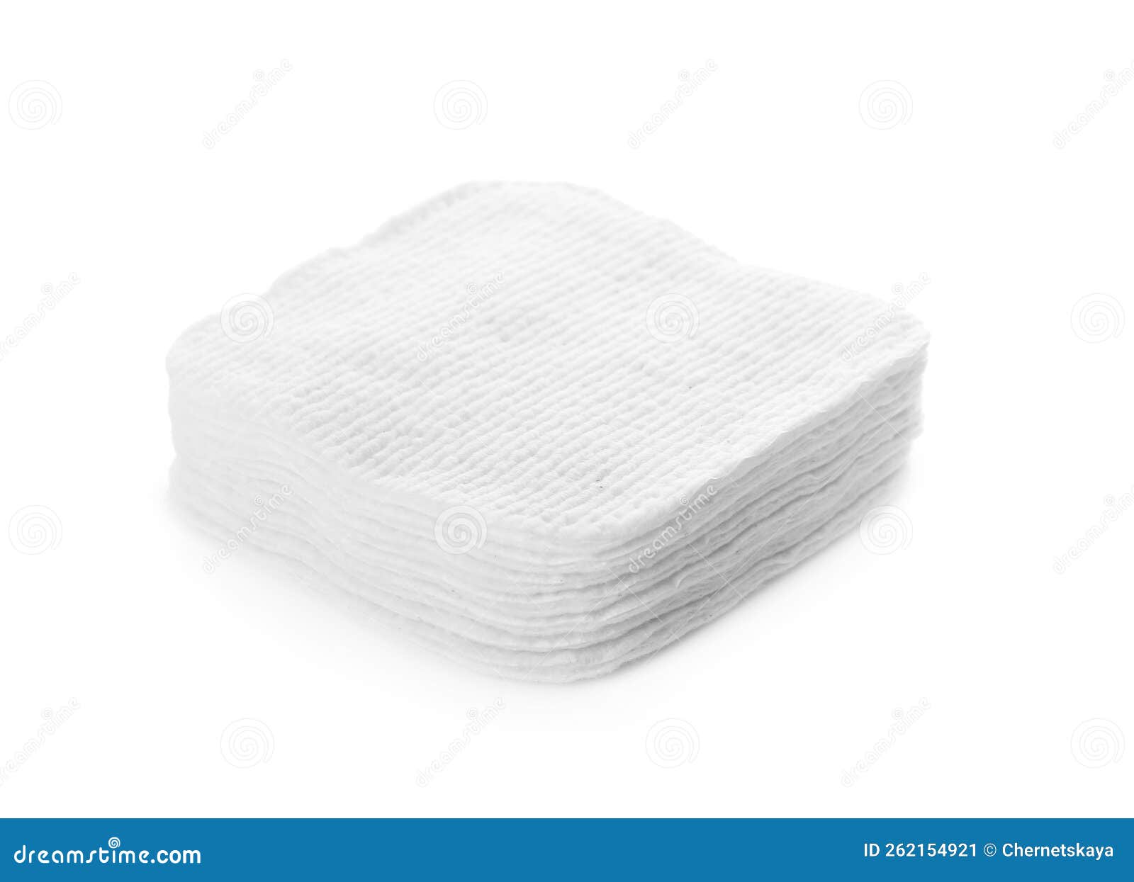 Stack of Cotton Pads on White Background Stock Image - Image of product ...