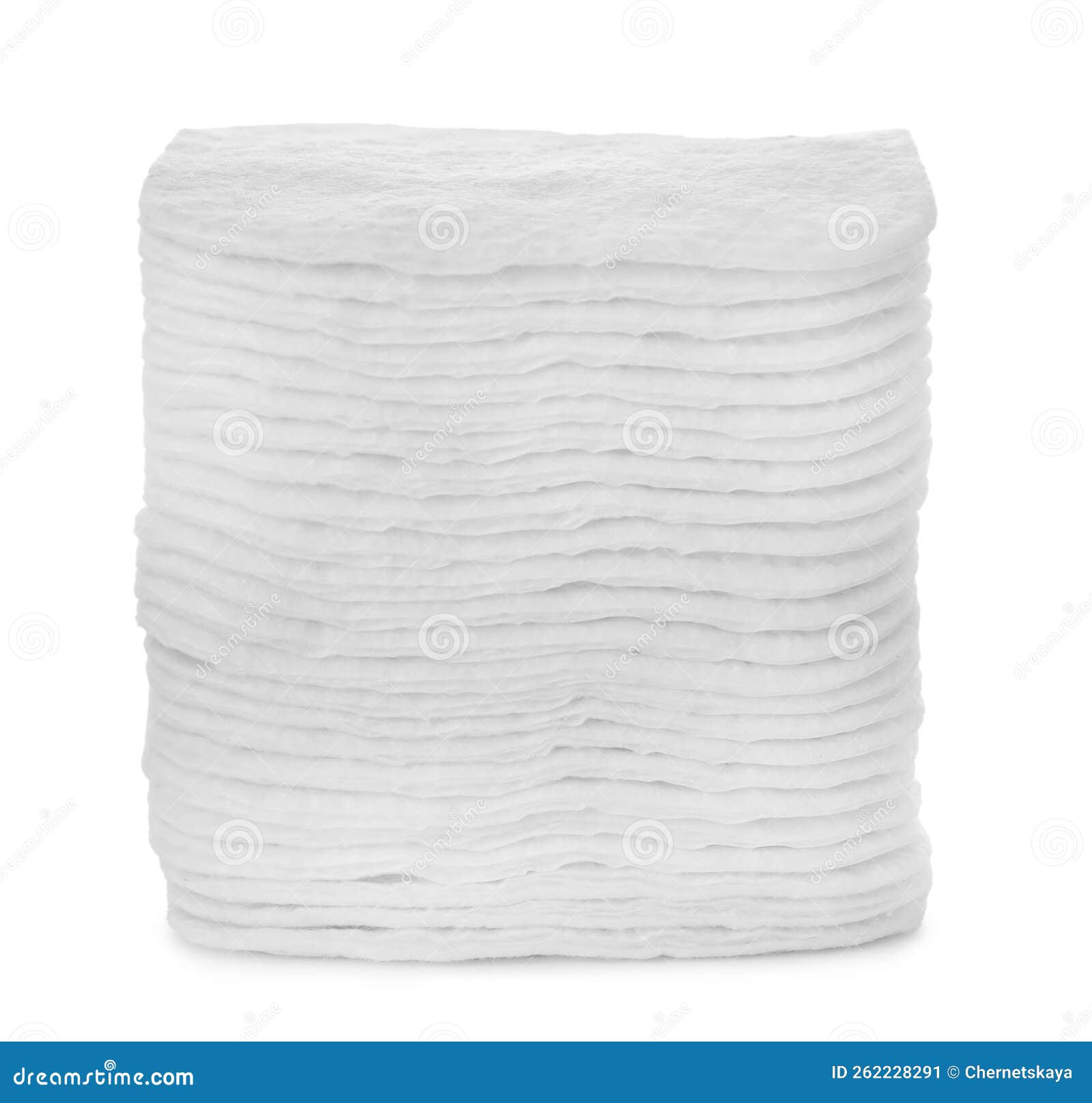 Stack of Cotton Pads on White Background Stock Image - Image of pile ...