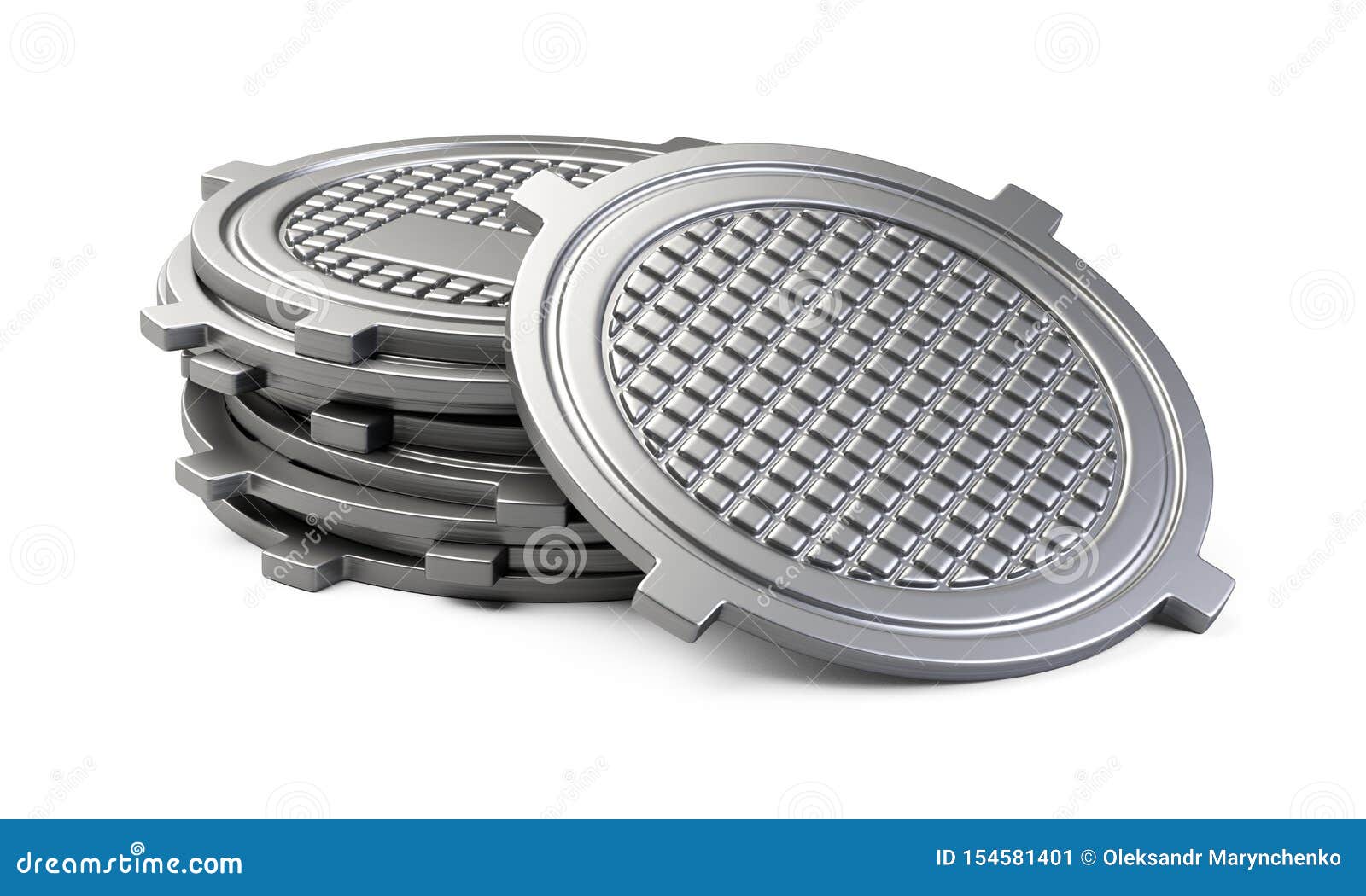 Stack of Covers for Sewer Manhole Stock Illustration - Illustration of ...