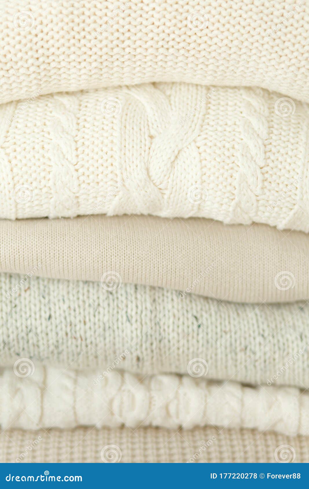 Stack of Cozy Knitted Sweaters Stock Photo - Image of closeup, fall ...