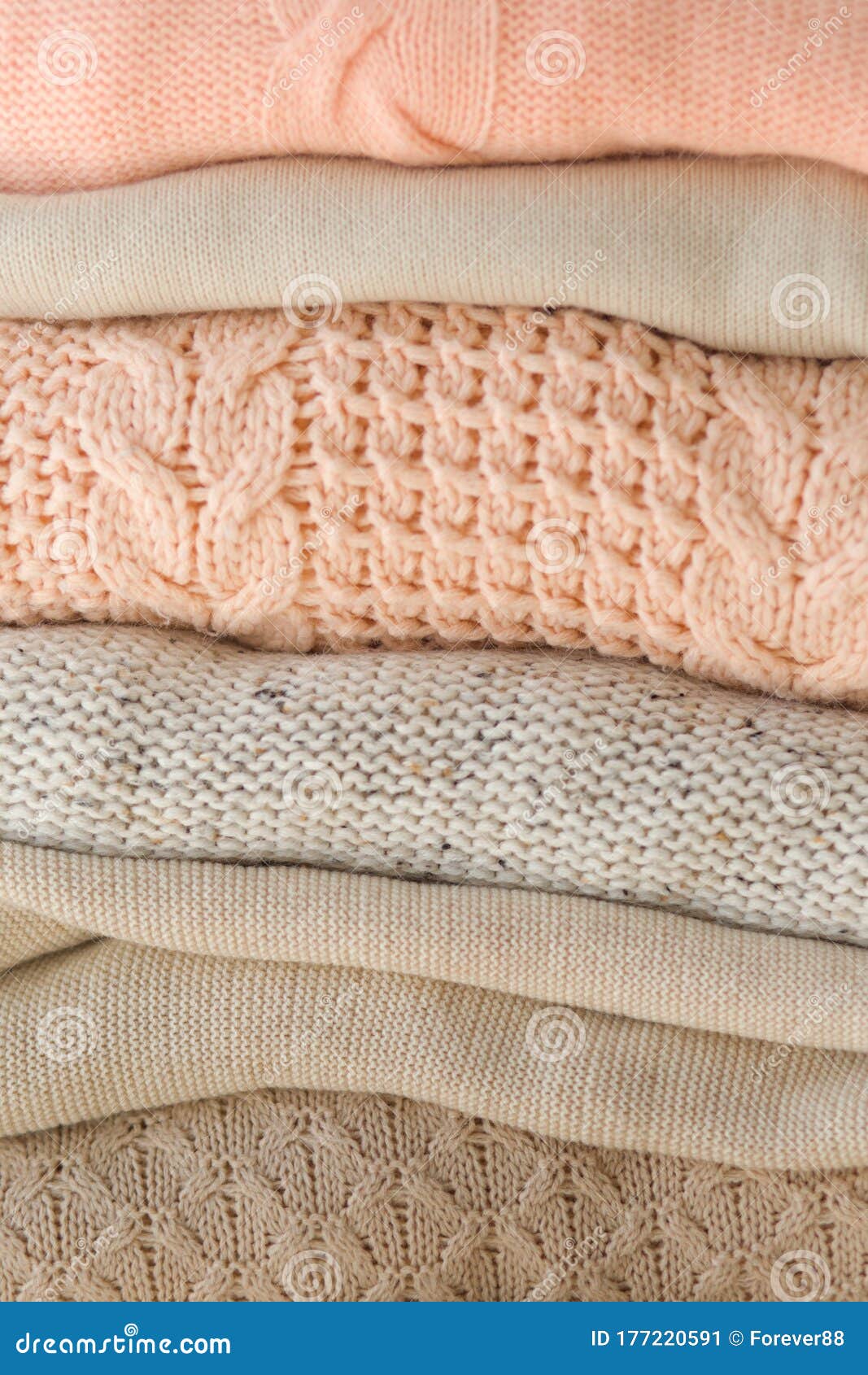 Stack of Cozy Knitted Sweaters Stock Image - Image of fashion, knit ...