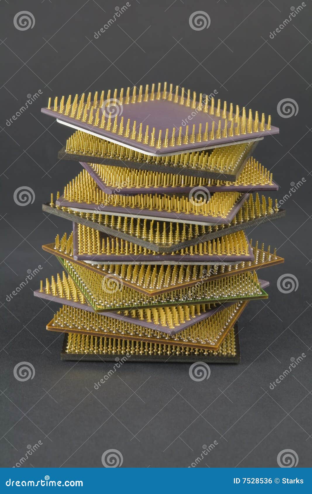 Stack of CPU stock photo. Image of chip, mainboard, energy - 7528536