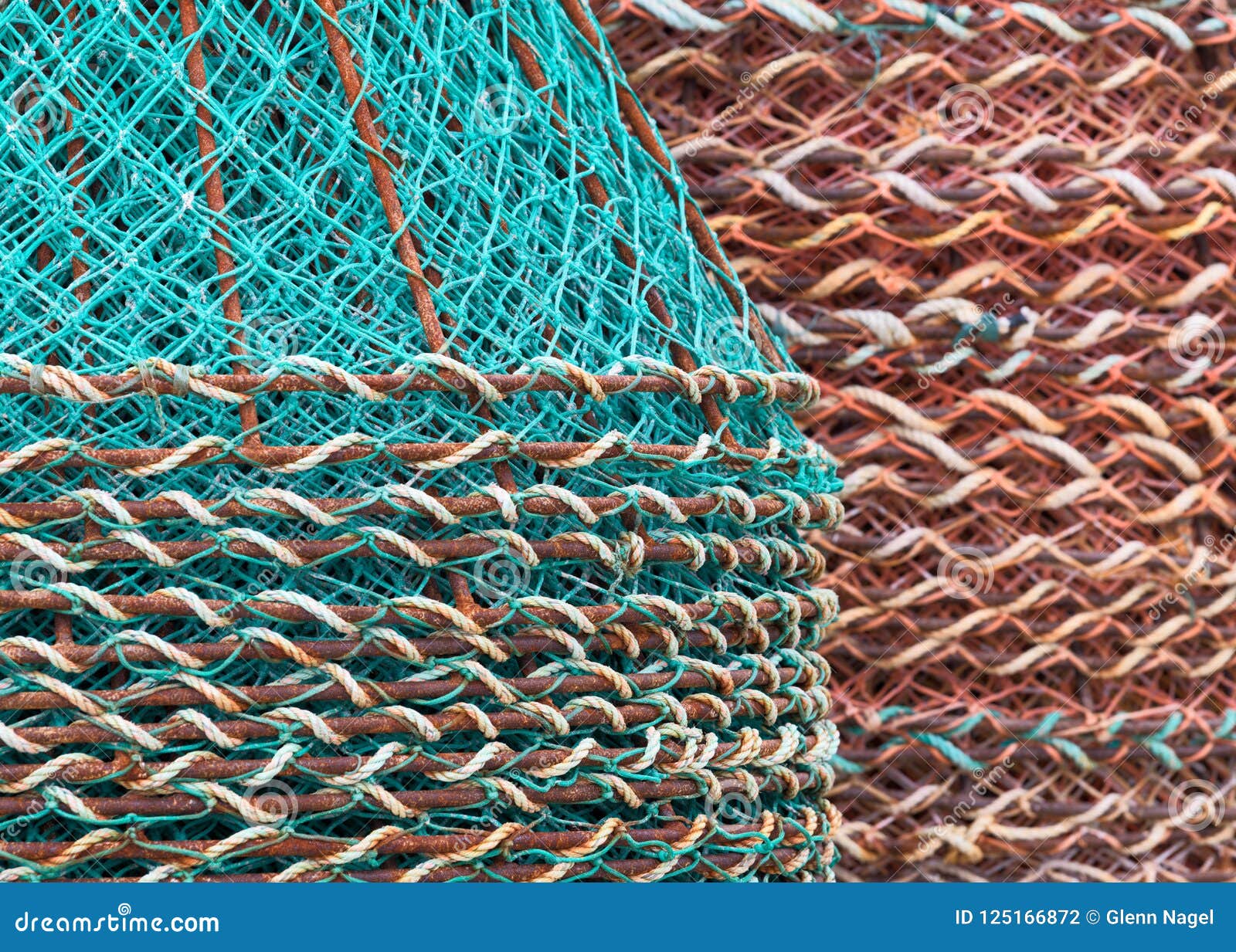 Stack of crab baskets stock photo. Image of crab, newfoundland - 125166872