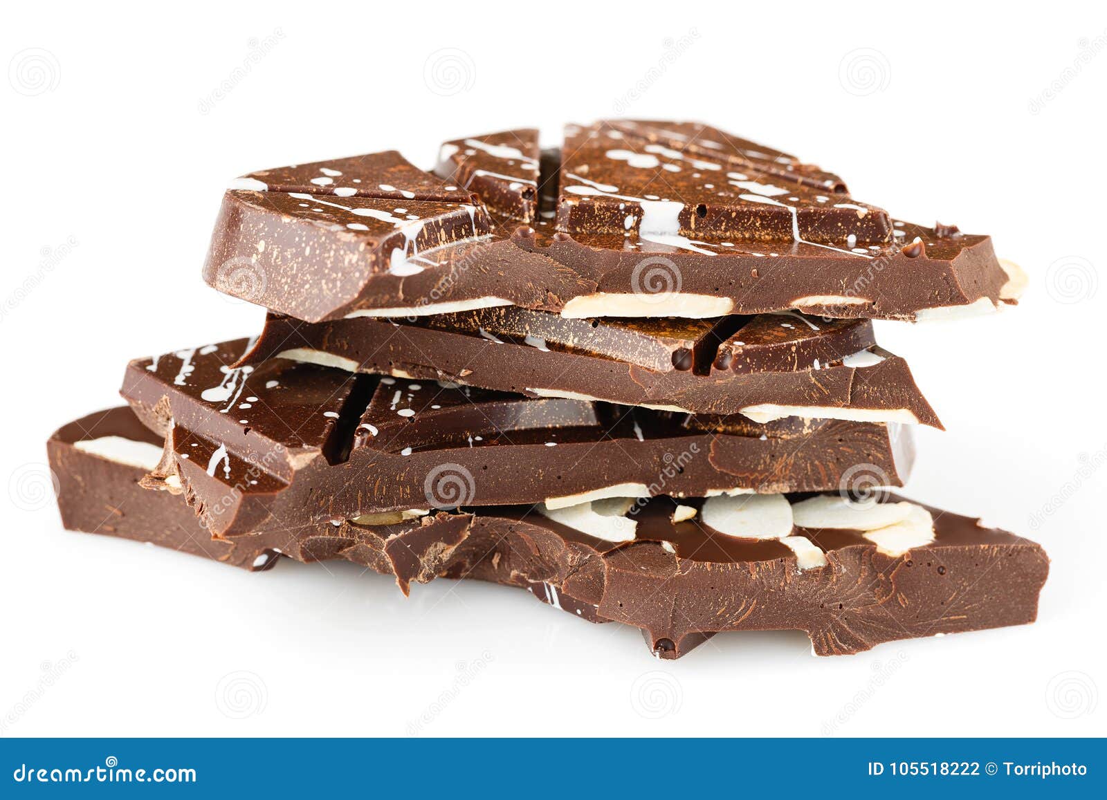 Stack of Cracked Luxury Handmade Chocolate Bar Stock Photo - Image of ...