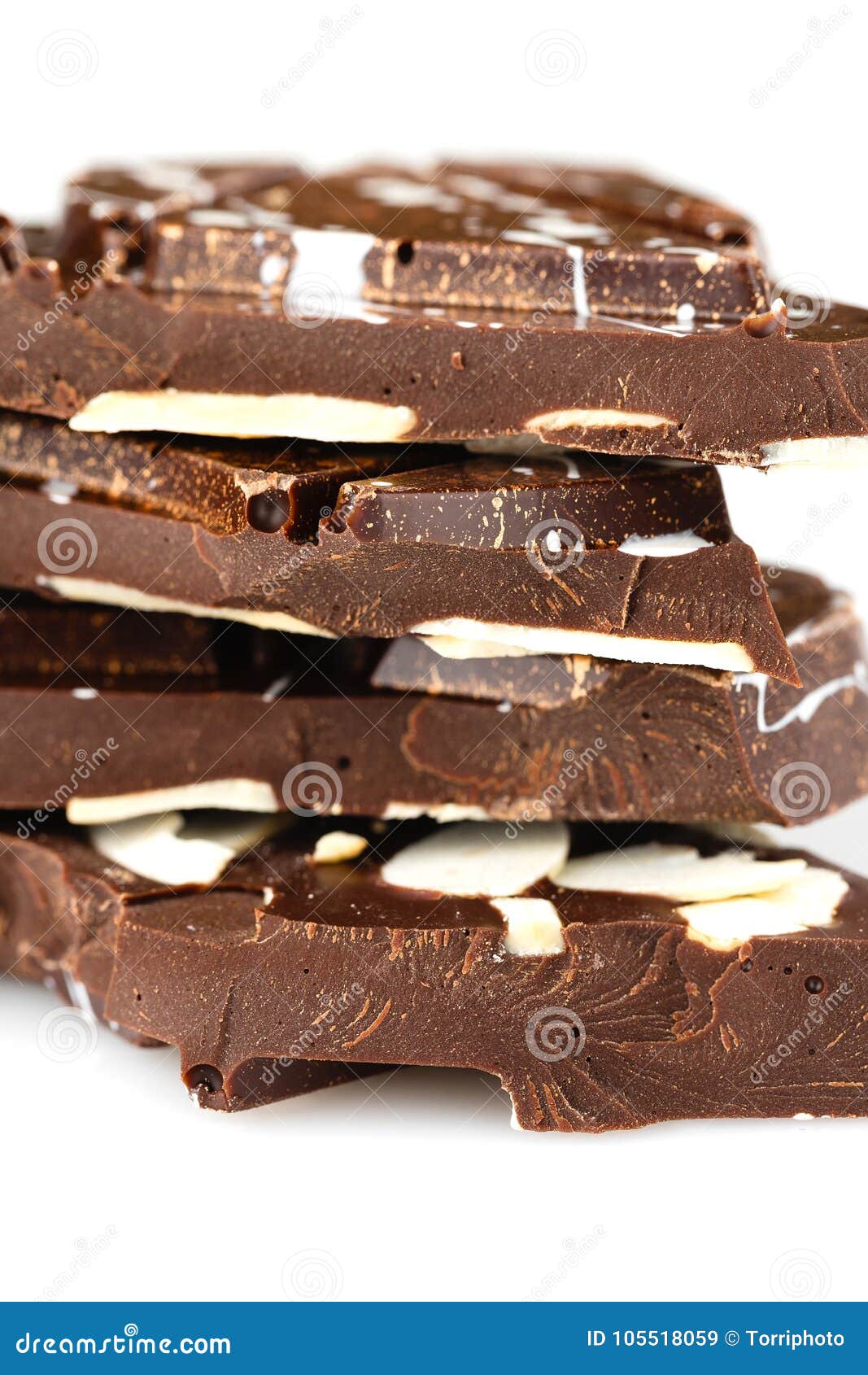 Stack of Cracked Luxury Handmade Chocolate Bar Stock Image - Image of ...