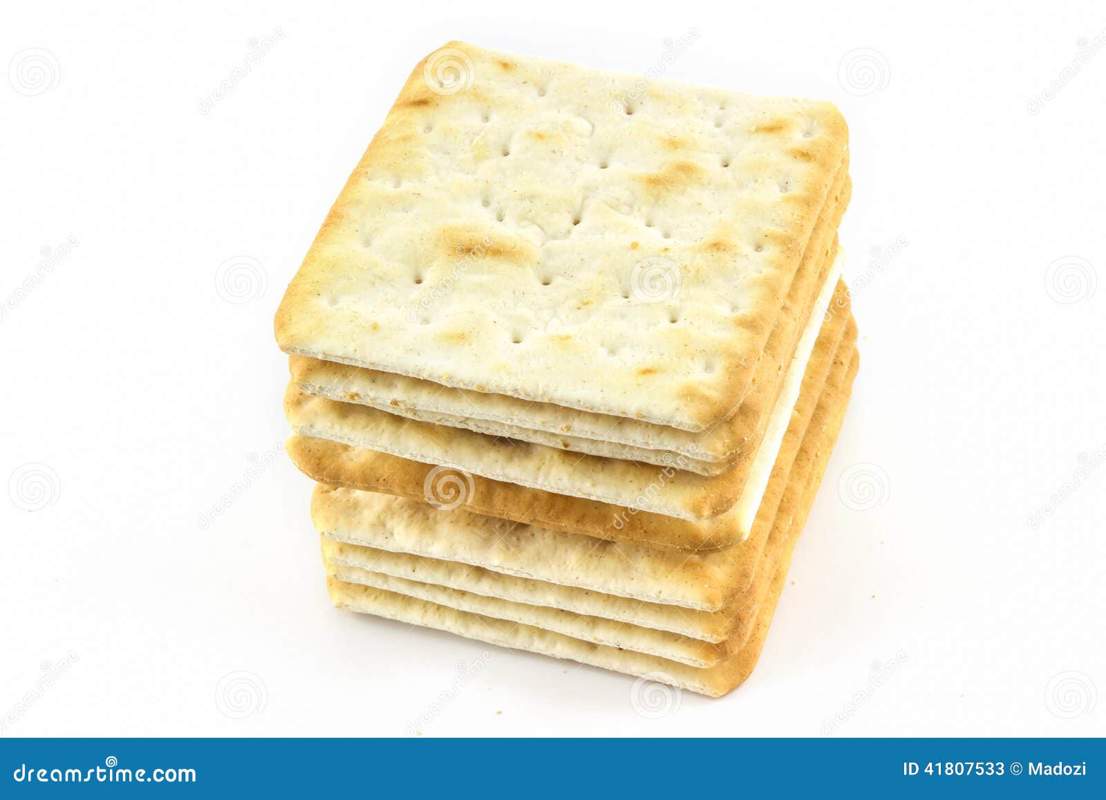 Stack Cracker in Square Shape Isolated Stock Image - Image of healthy ...