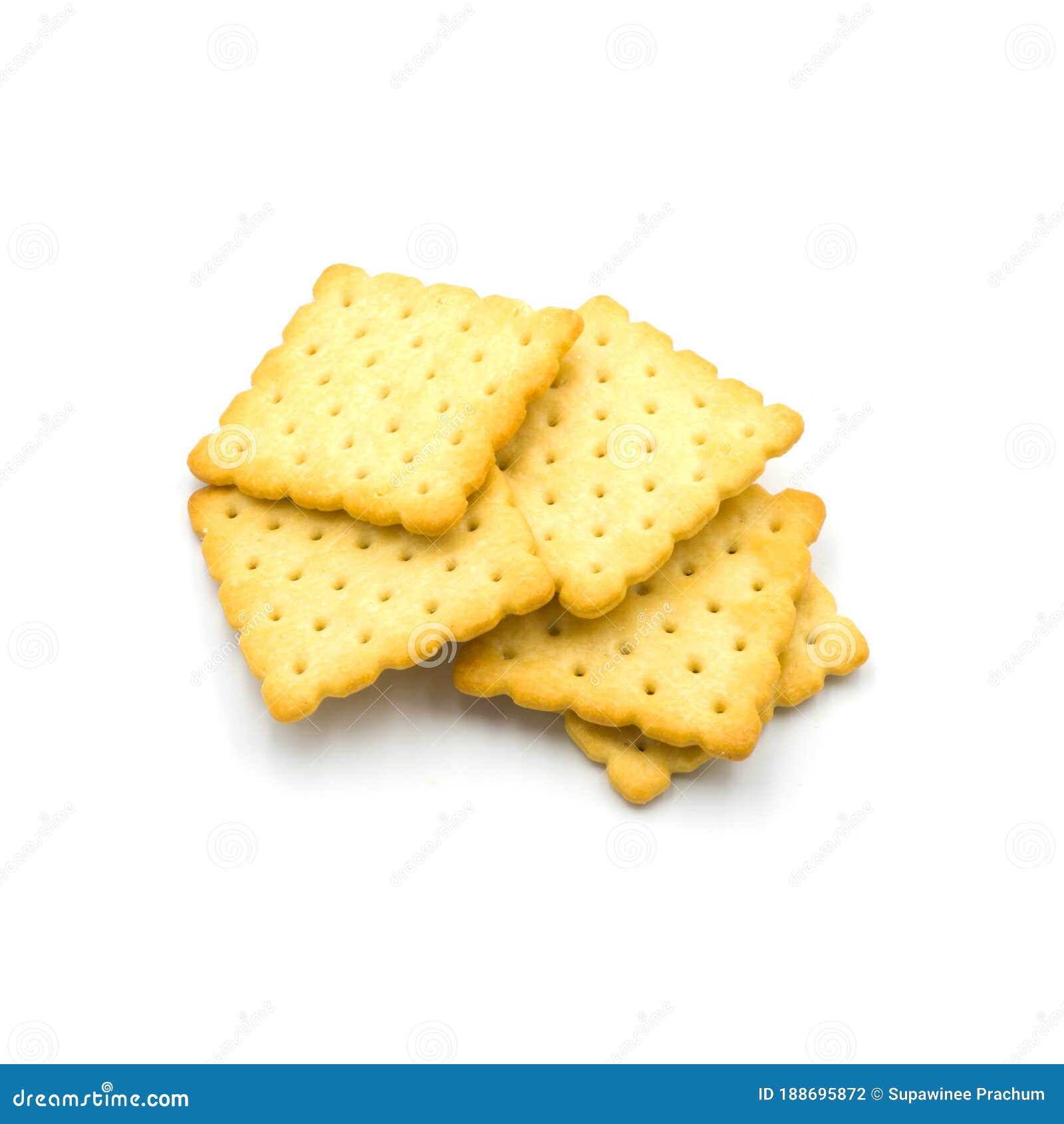 Stack of Crackers Isolated on the White Background Stock Photo - Image ...