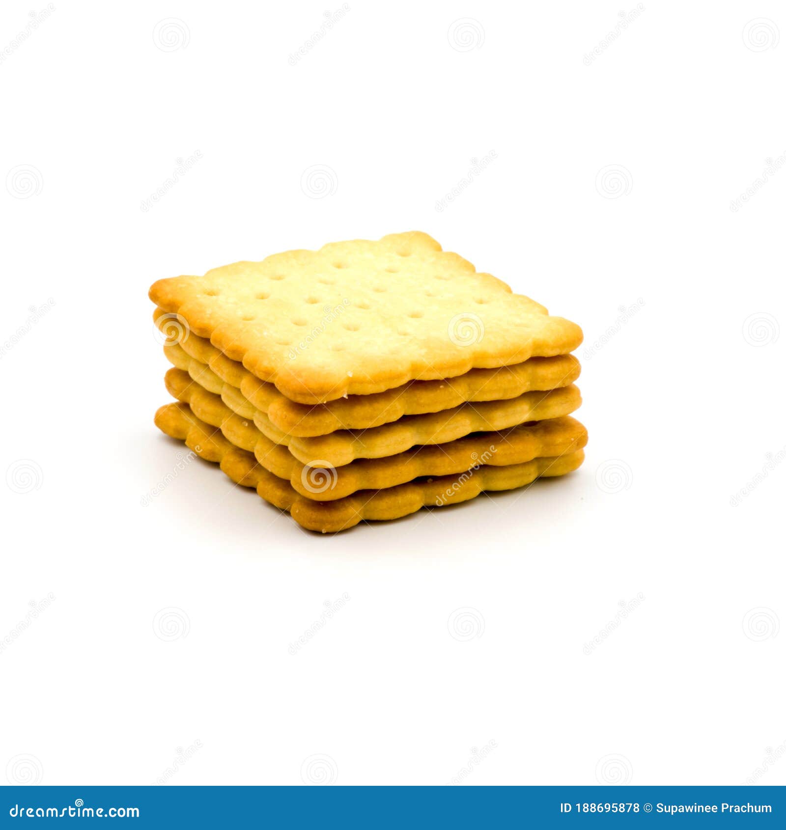 Stack of Crackers Isolated on the White Background Stock Photo - Image ...