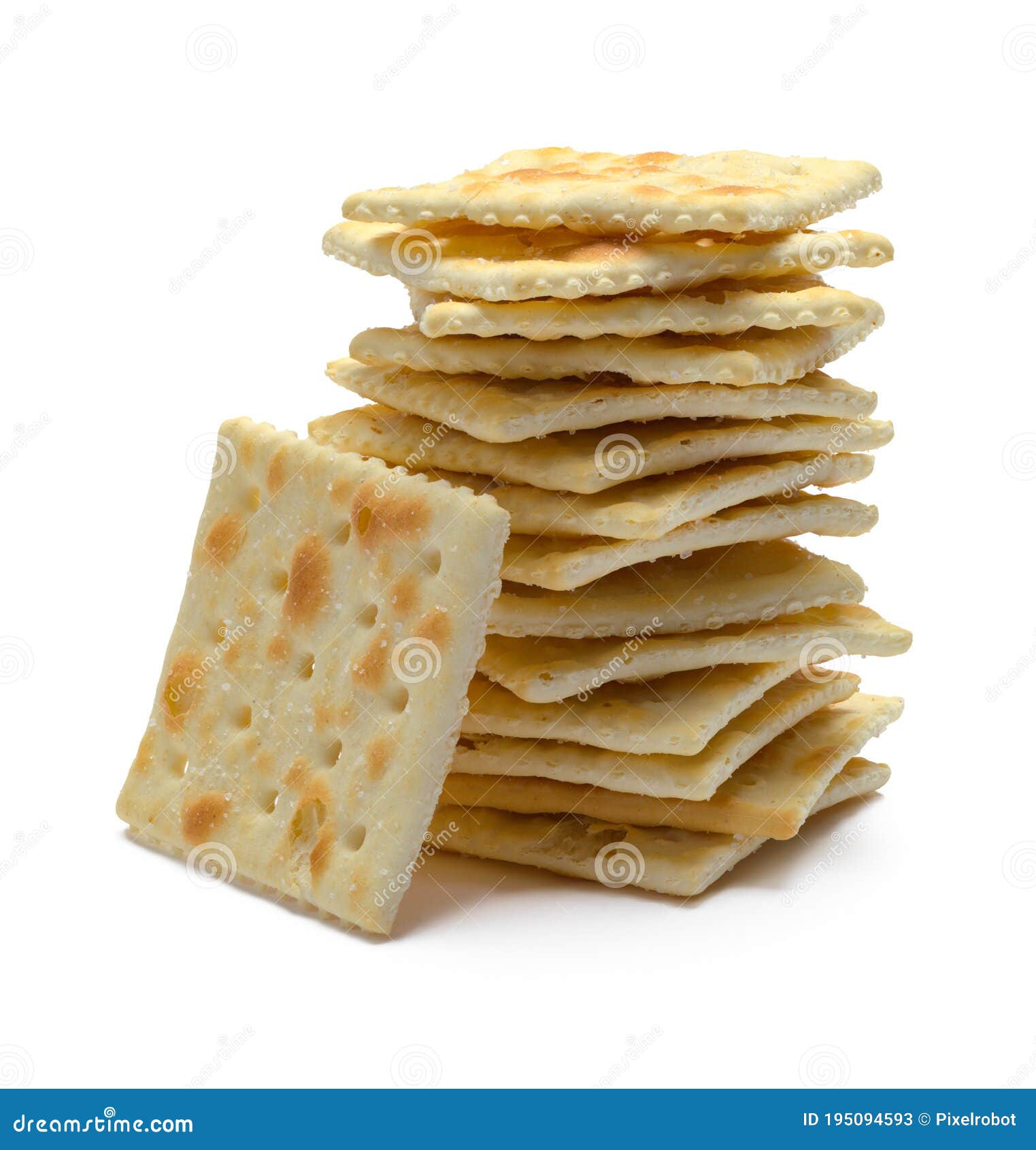 Stack of Crackers stock image. Image of saltine, square - 195094593