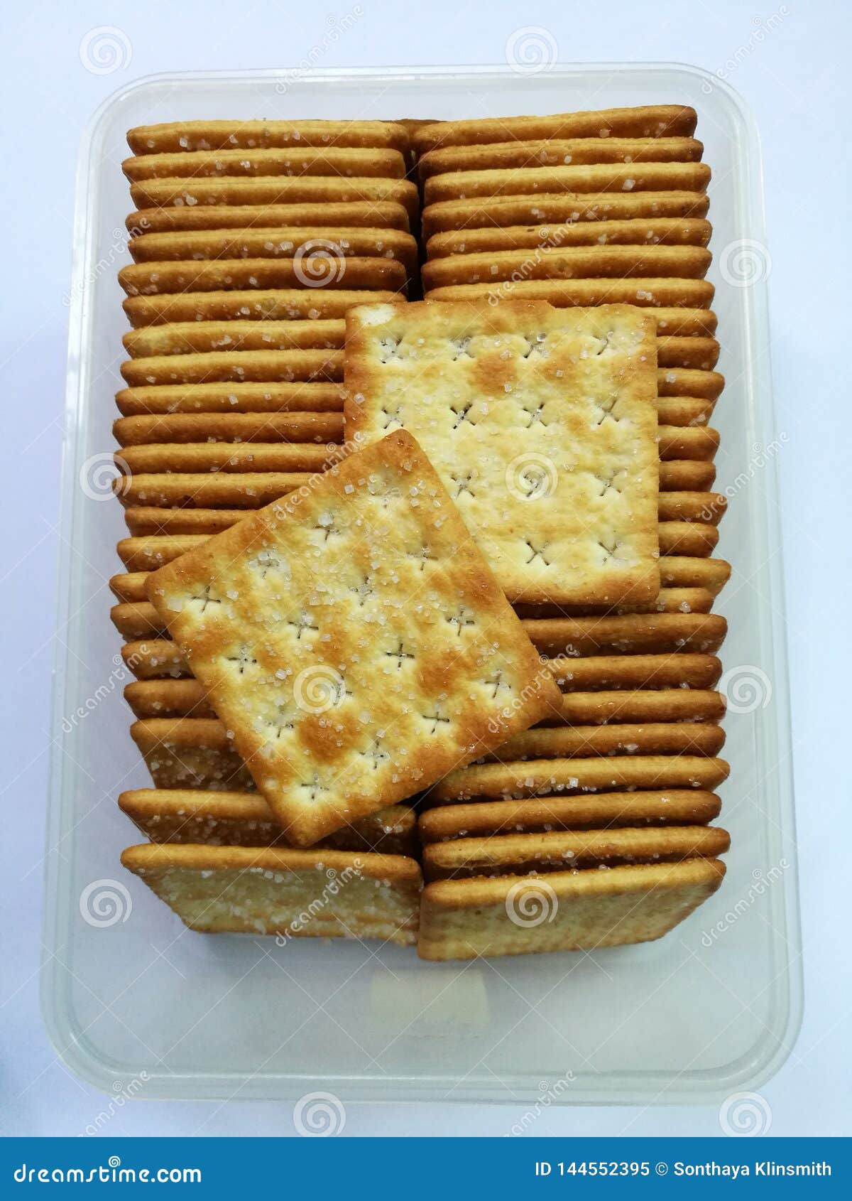 Stack of crackers stock image. Image of isolated, delicious - 144552395