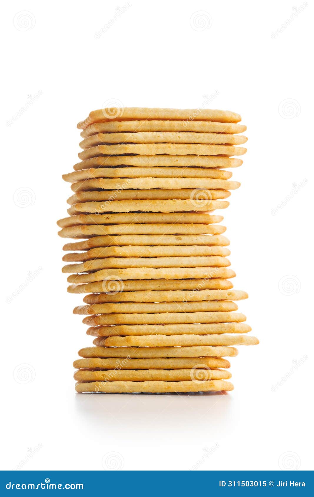Stack of Crackers on White Background Stock Image - Image of stack ...