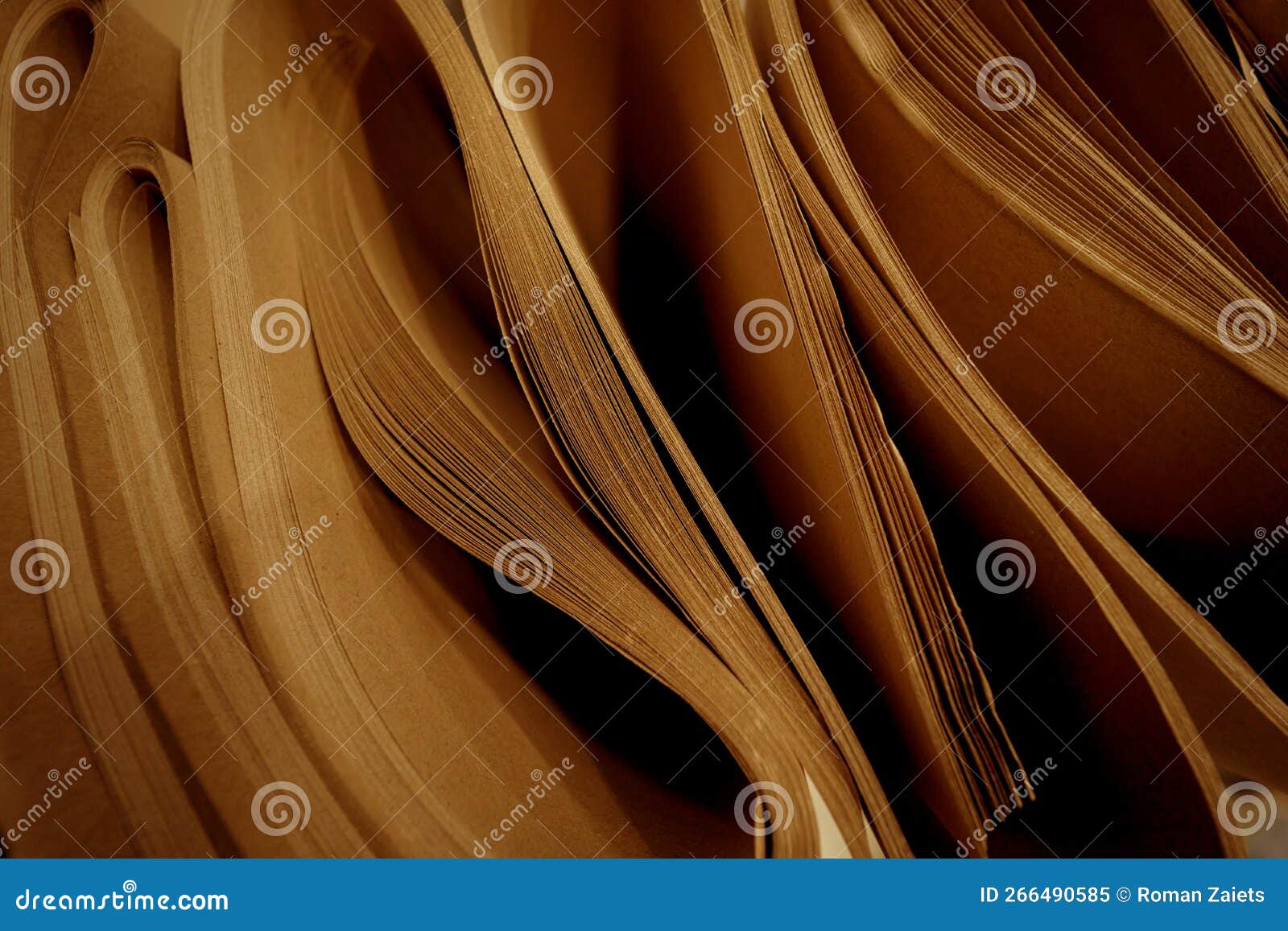A Stack of Craft Paper Folded in a Warehouse Stock Image - Image of ...