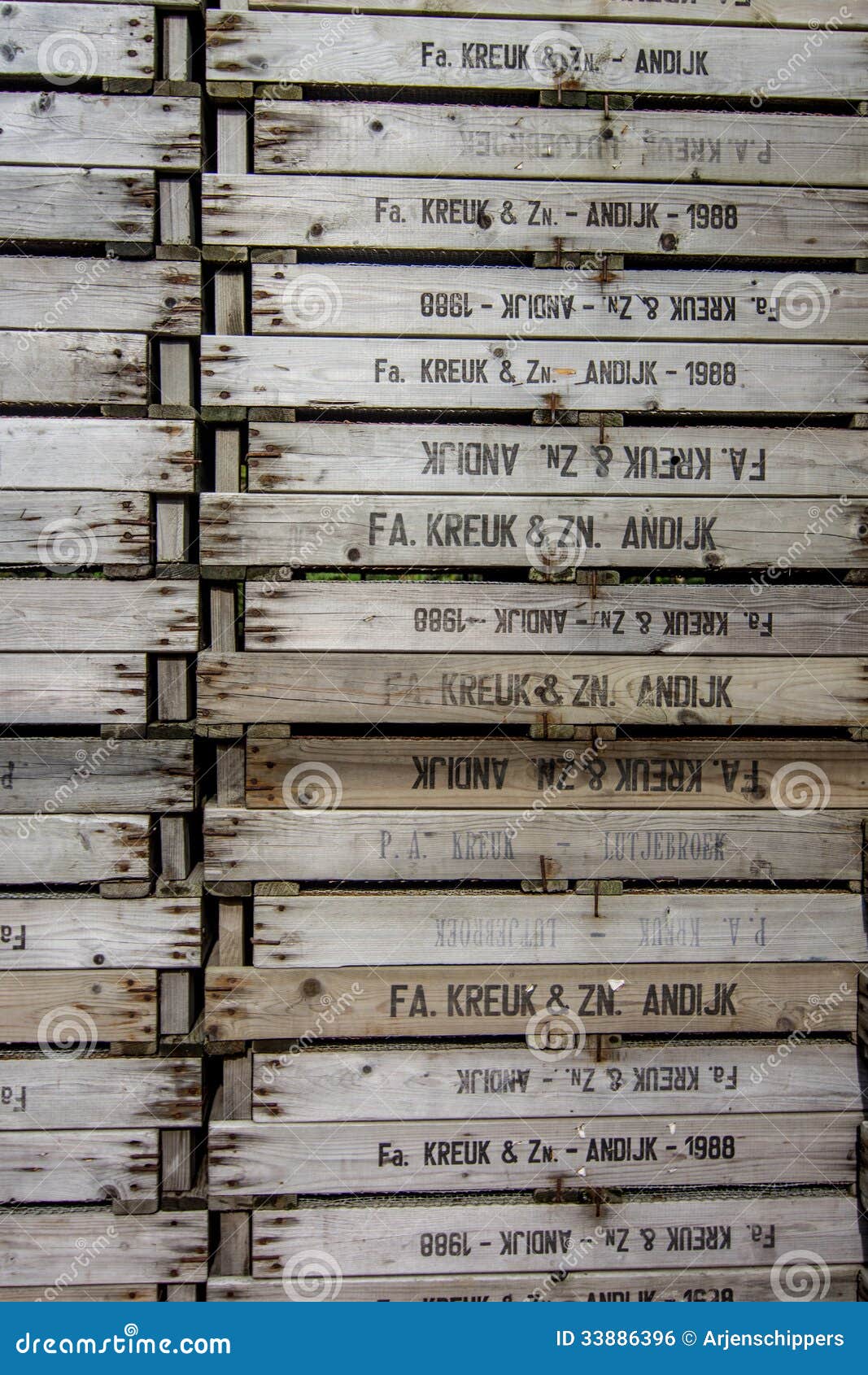 Stack of Crates Used for Flower Bulbs Editorial Photo - Image of green ...