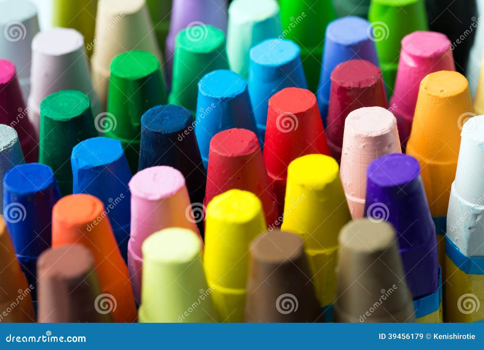 Stack of crayon stock image. Image of colours, back, multi - 39456179