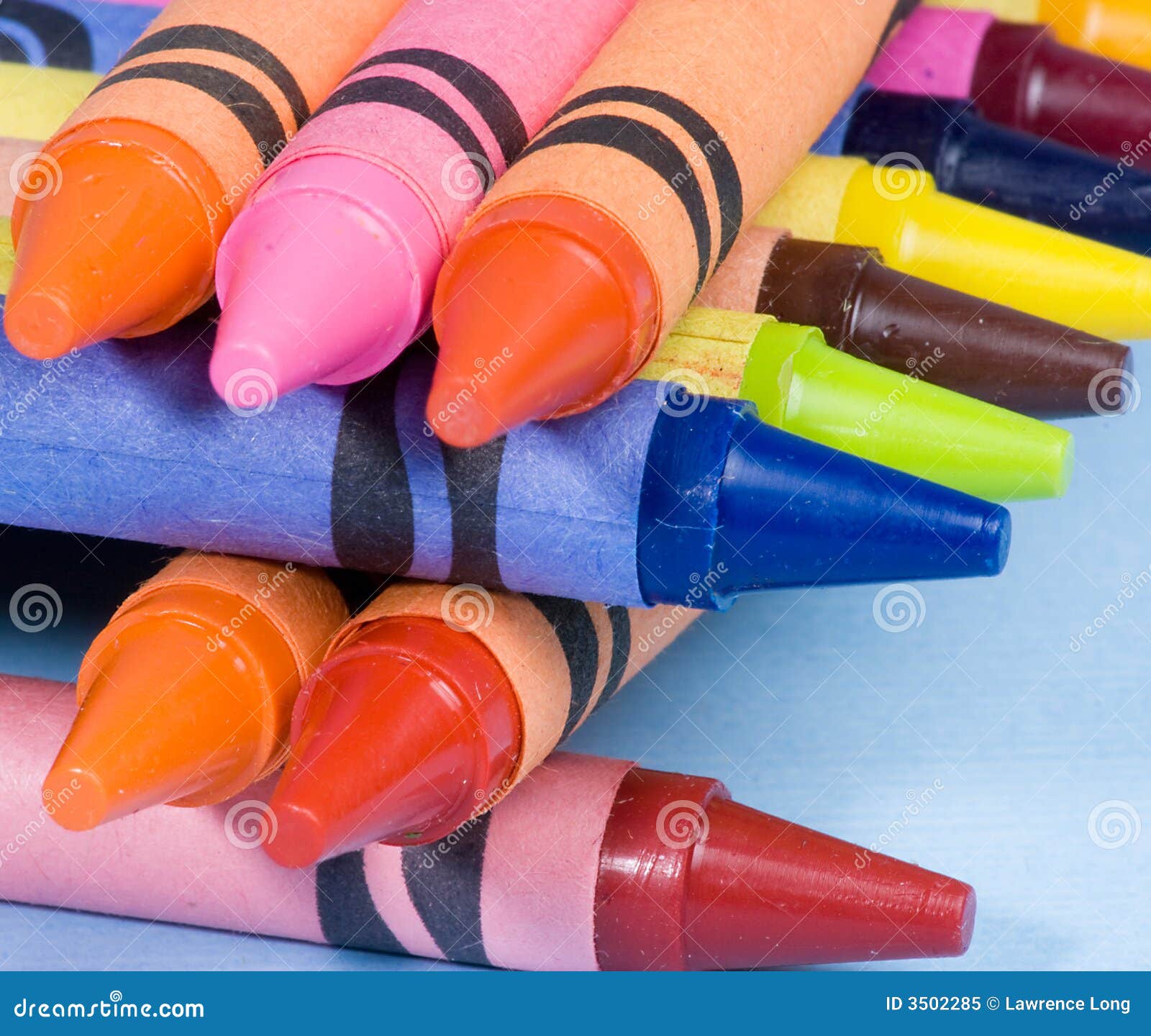 Stack of crayons stock image. Image of supplies, color - 3502285