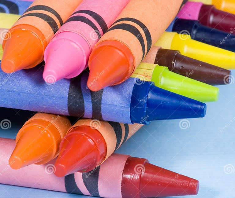Stack of crayons stock image. Image of supplies, color - 3502285