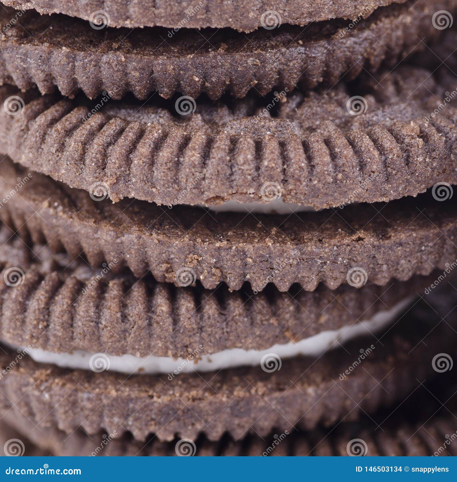 Stack of Cream Jam Biscuits Stock Photo - Image of cookies, snack ...
