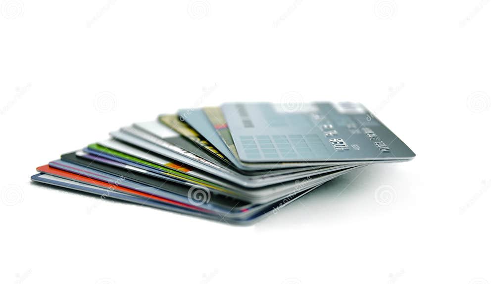 Stack of Credit Cards stock photo. Image of banking, borrow - 12628900