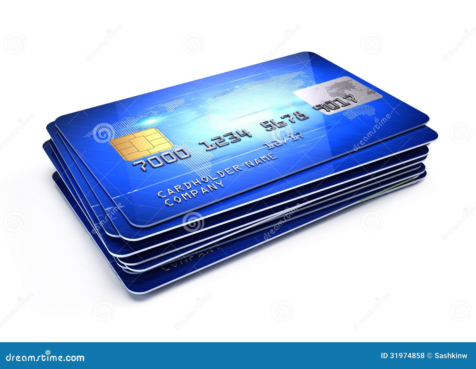 Stack of Credit Cards stock illustration. Illustration of isolated ...