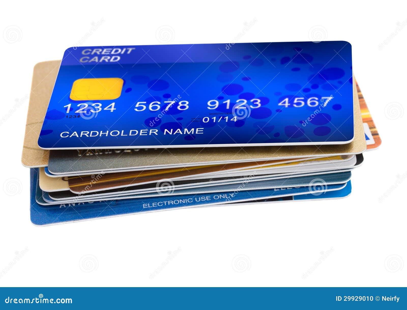 Stack of credit cards stock photo. Image of pile, green - 29929010