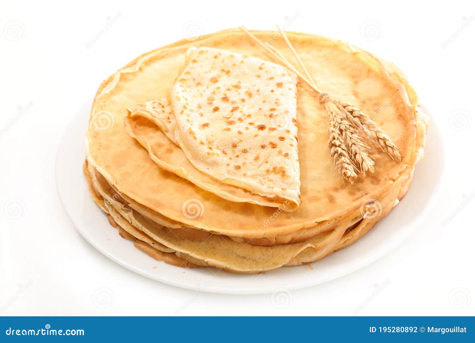 Stack of Crepe Isolated on White Stock Photo - Image of hotcake ...