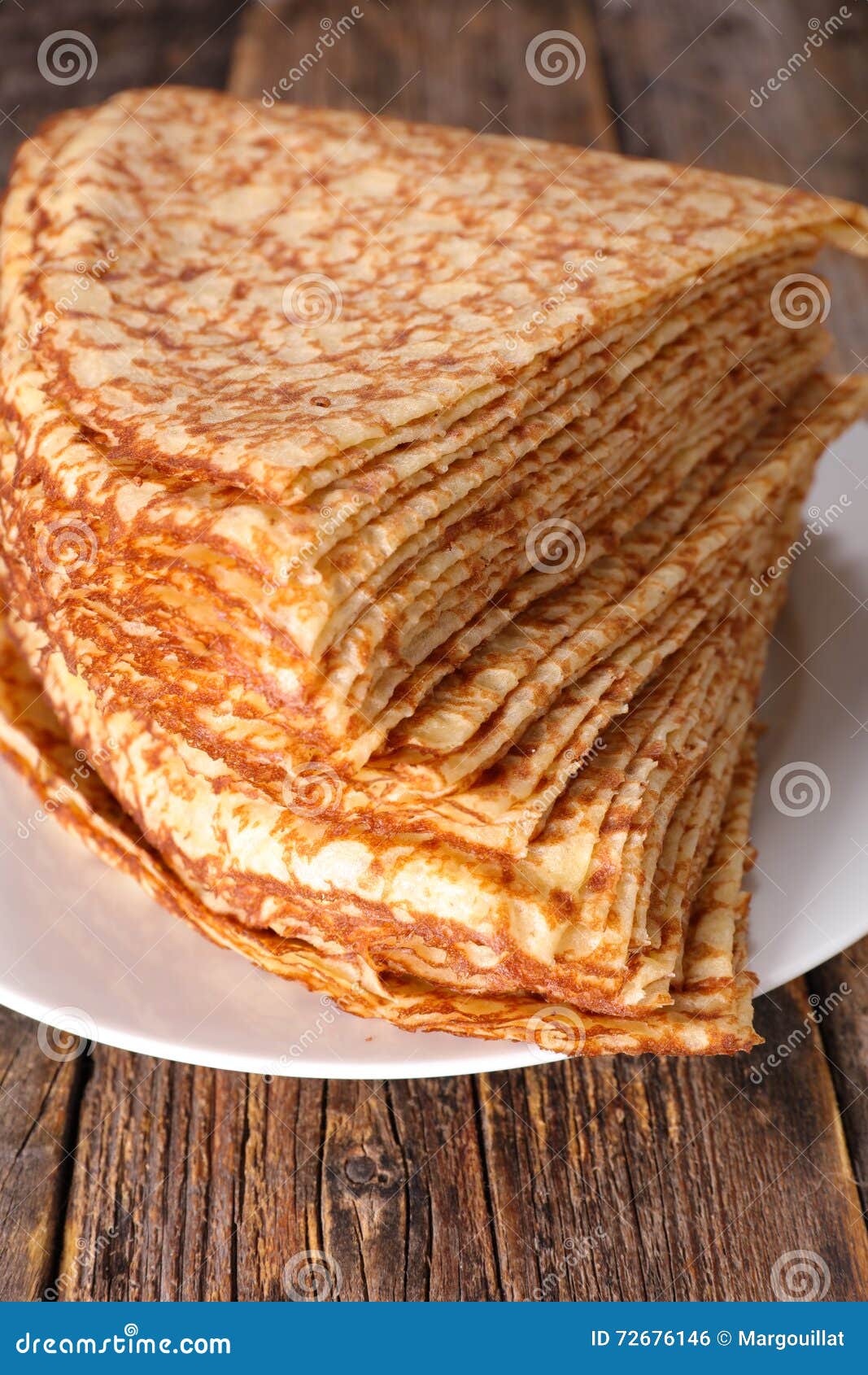 Stack of crepe stock photo. Image of cake, food, rustic - 72676146