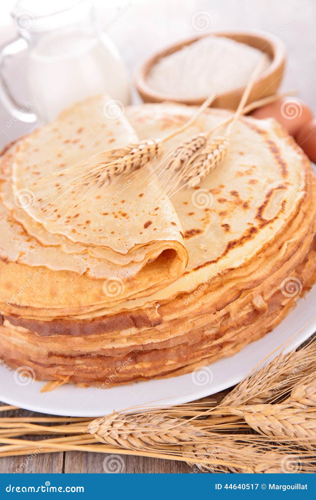 Stack of crepes stock image. Image of meal, stack, milk - 44640517