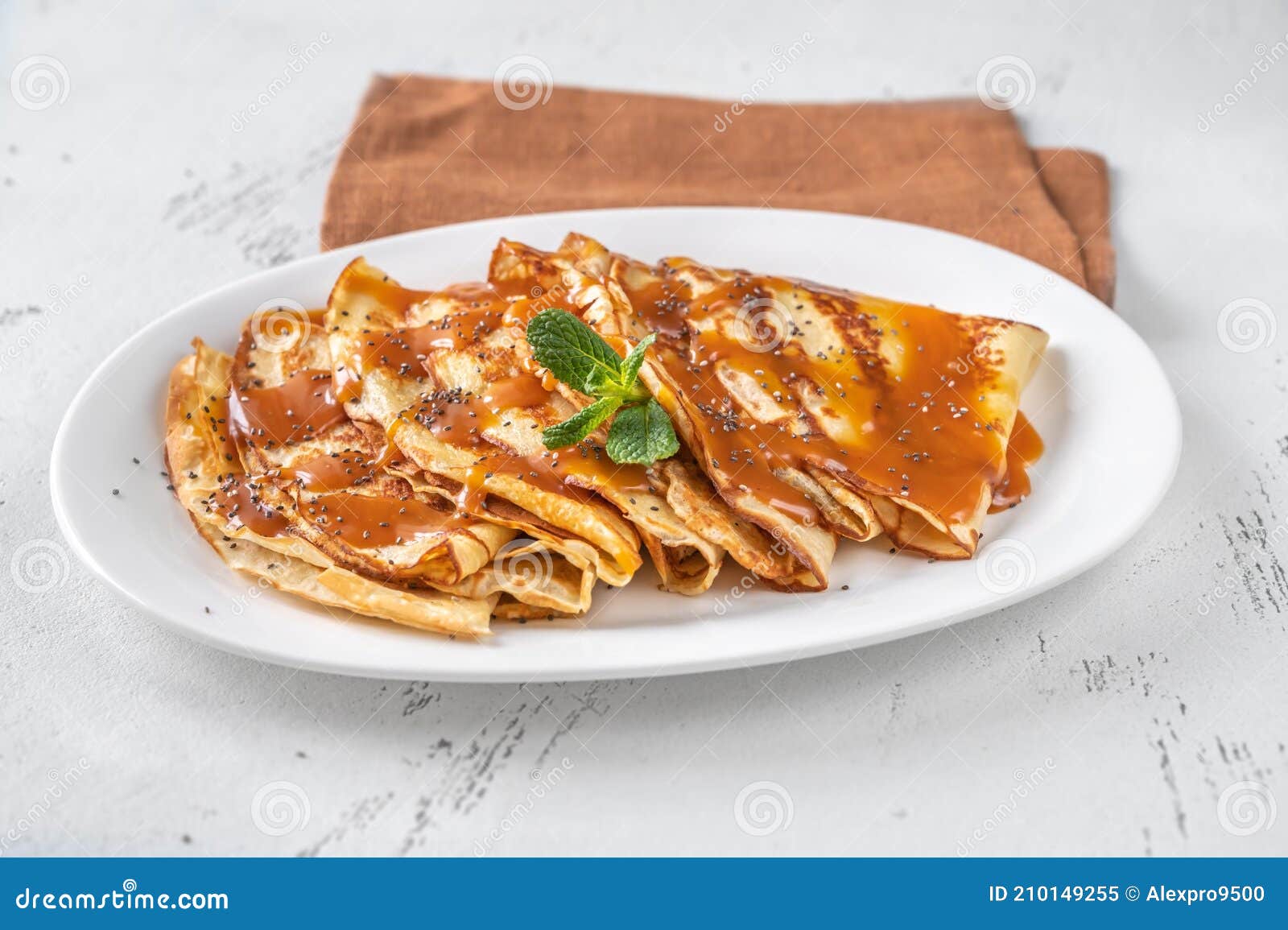 Stack of crepes stock image. Image of lunch, gold, fresh - 210149255