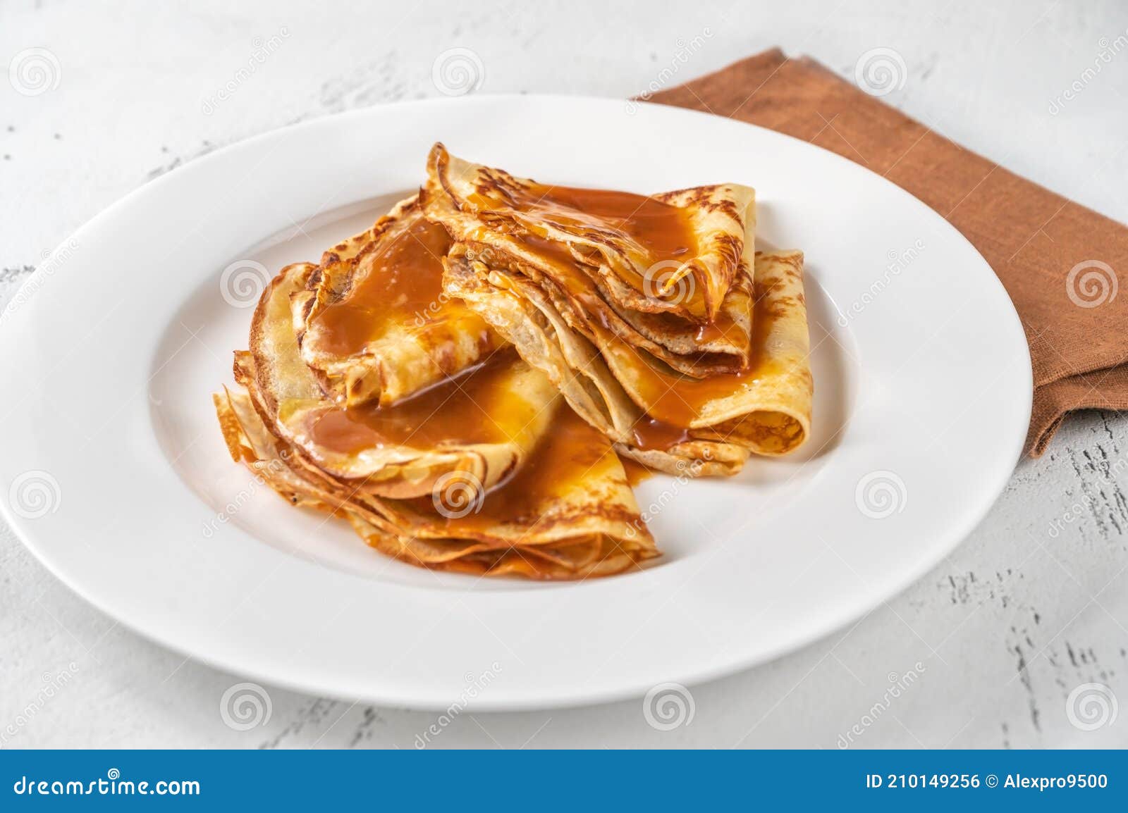 Stack of crepes stock photo. Image of baked, mint, healthy - 210149256
