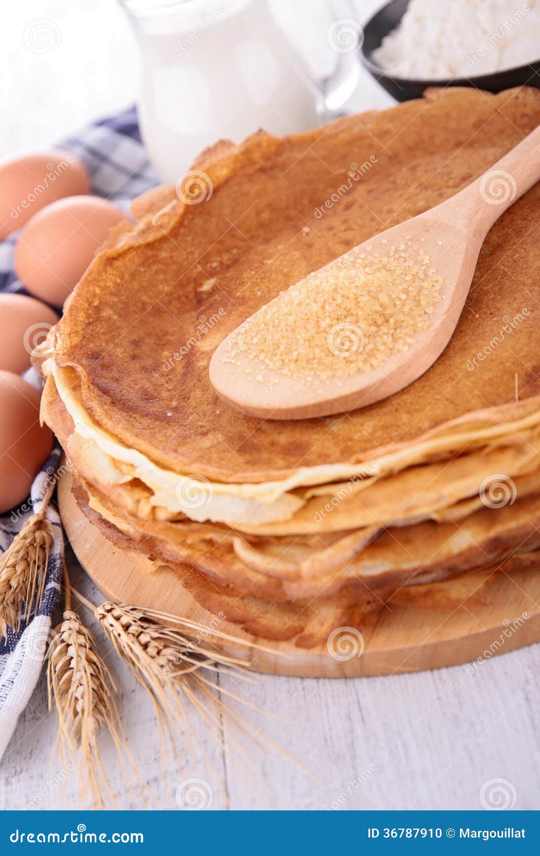 Stack of crepes stock photo. Image of healthy, baked - 36787910