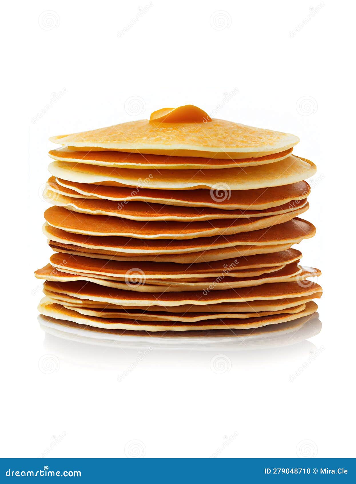 Stack of Crepes Isolated on White Background, Created with Generative ...