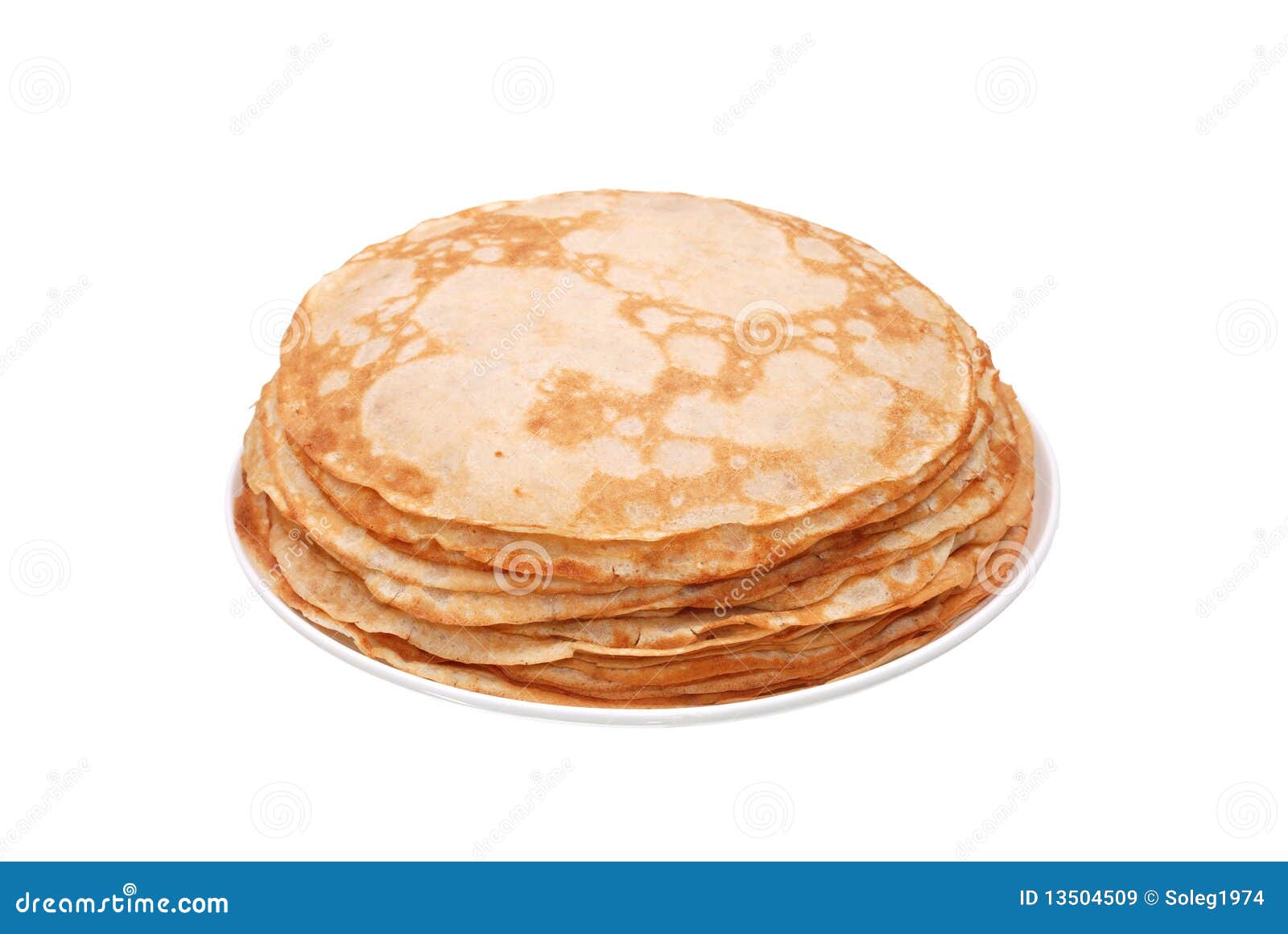 Stack of crepes on a plate stock image. Image of pancake - 13504509