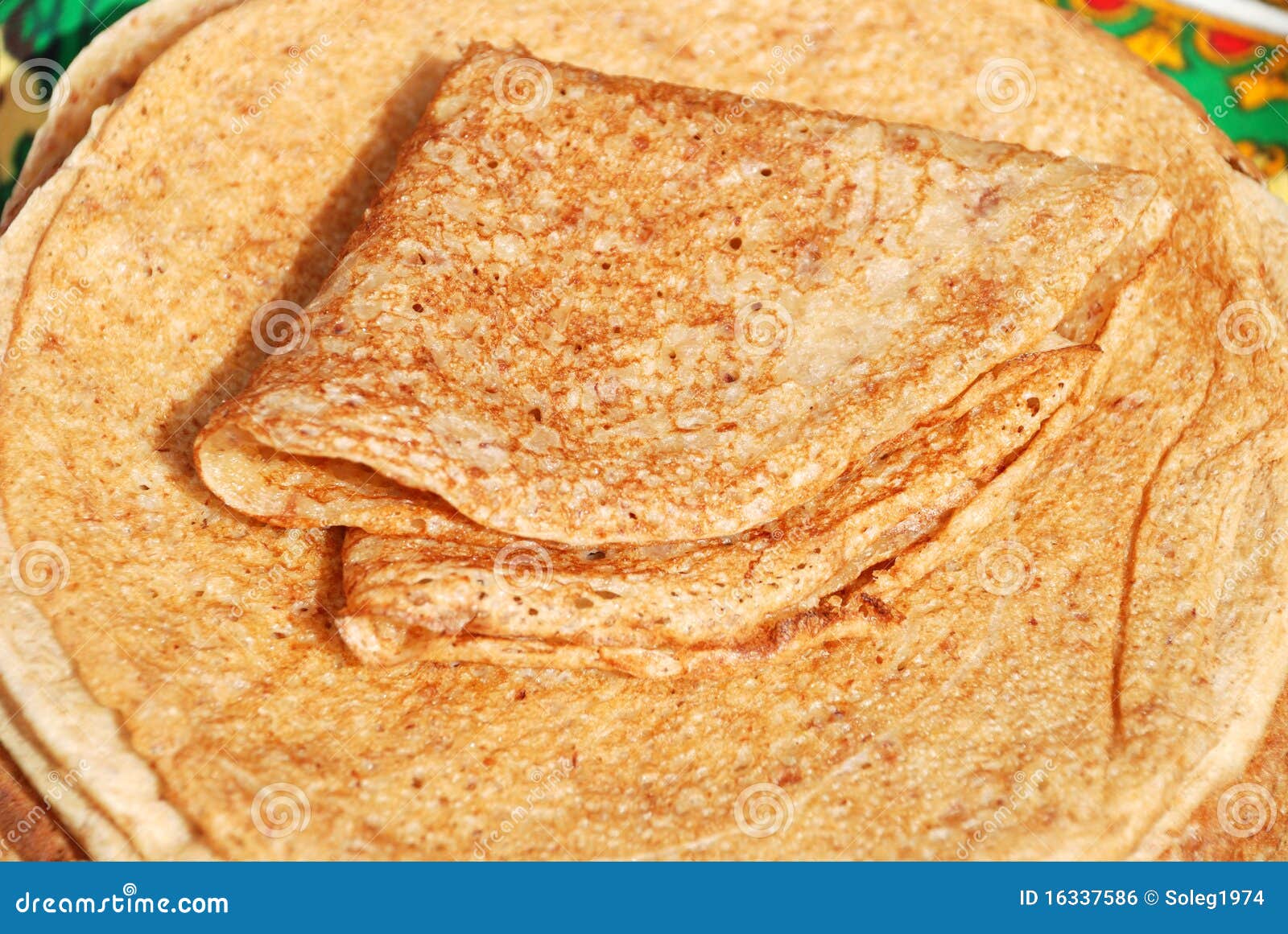 Stack of crepes on a plate stock photo. Image of handmade - 16337586
