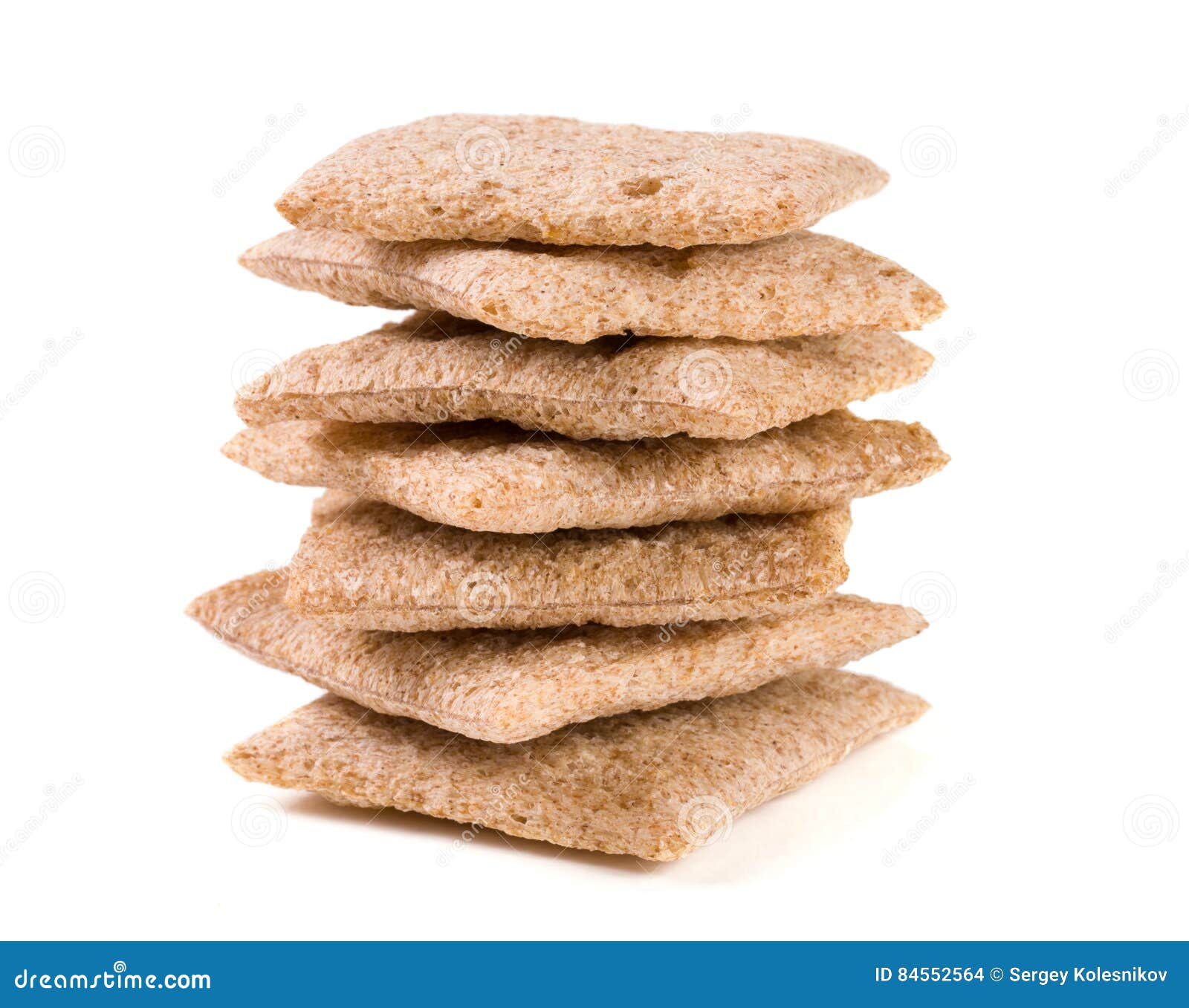Stack of Crisp Bread Isolated on White Background Stock Photo - Image ...