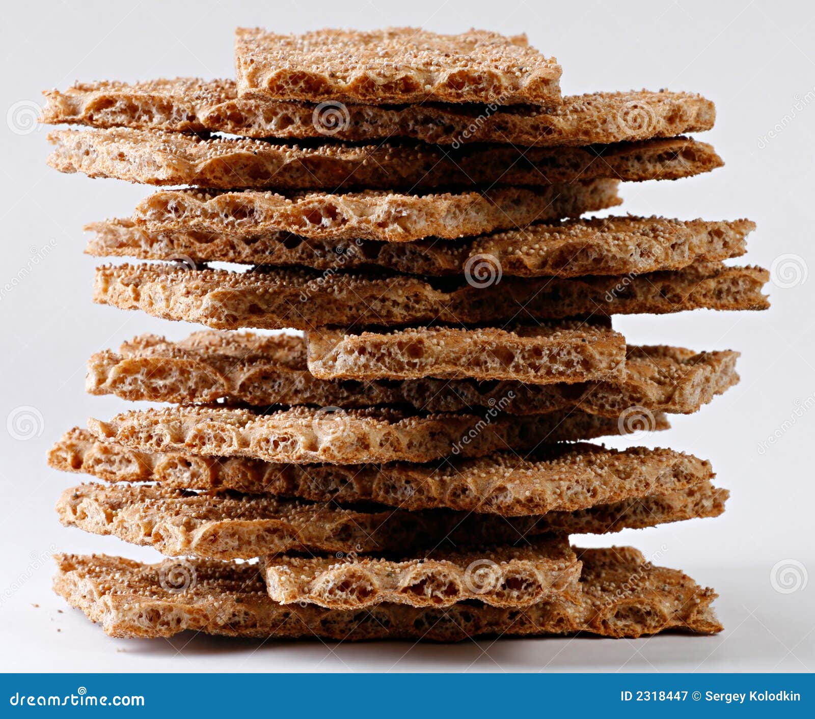 Stack of crispbread stock image. Image of brown, healthful - 2318447