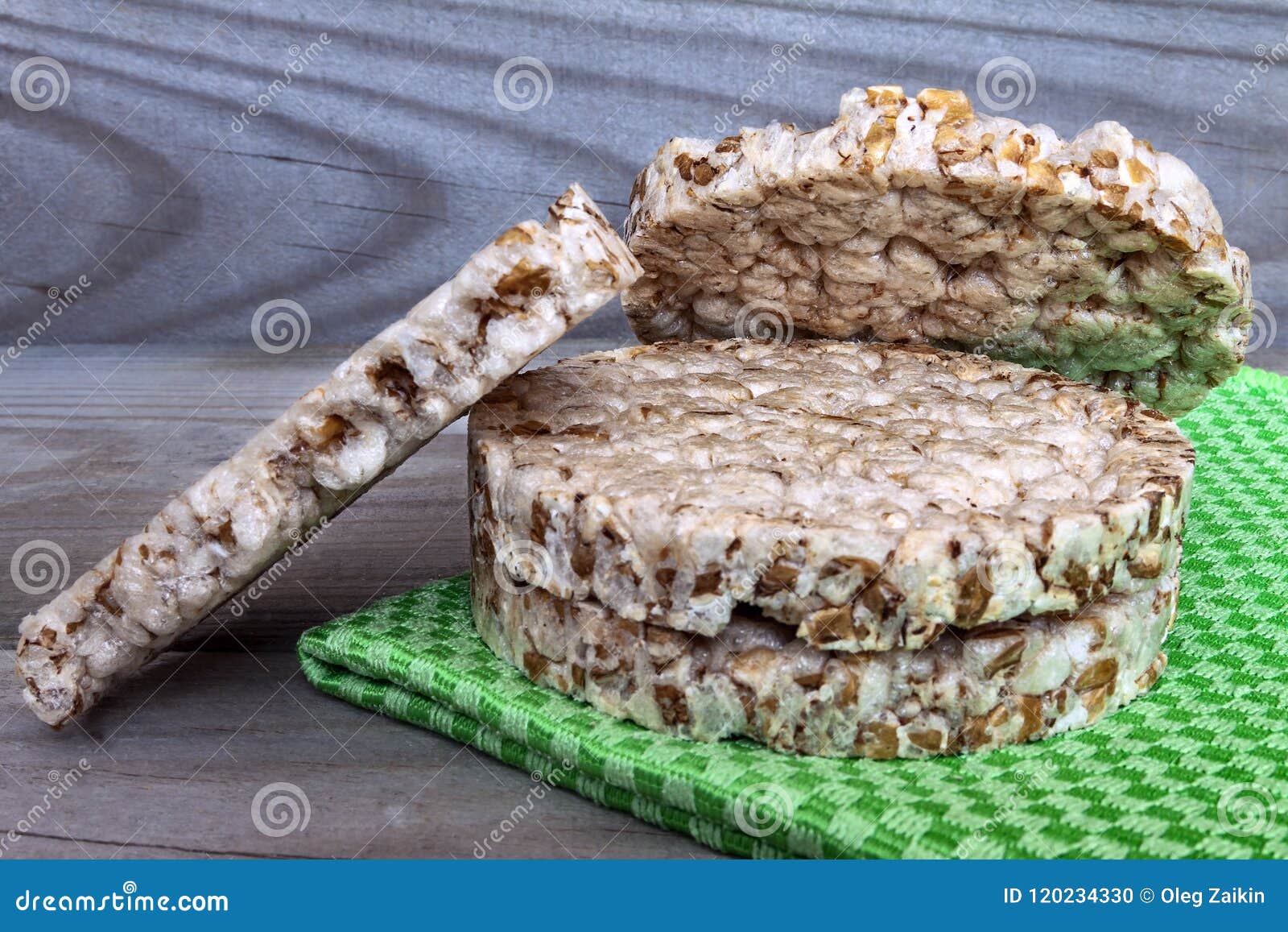 Stack of Crispbreads on Dark Wooden Table Stock Photo - Image of ...