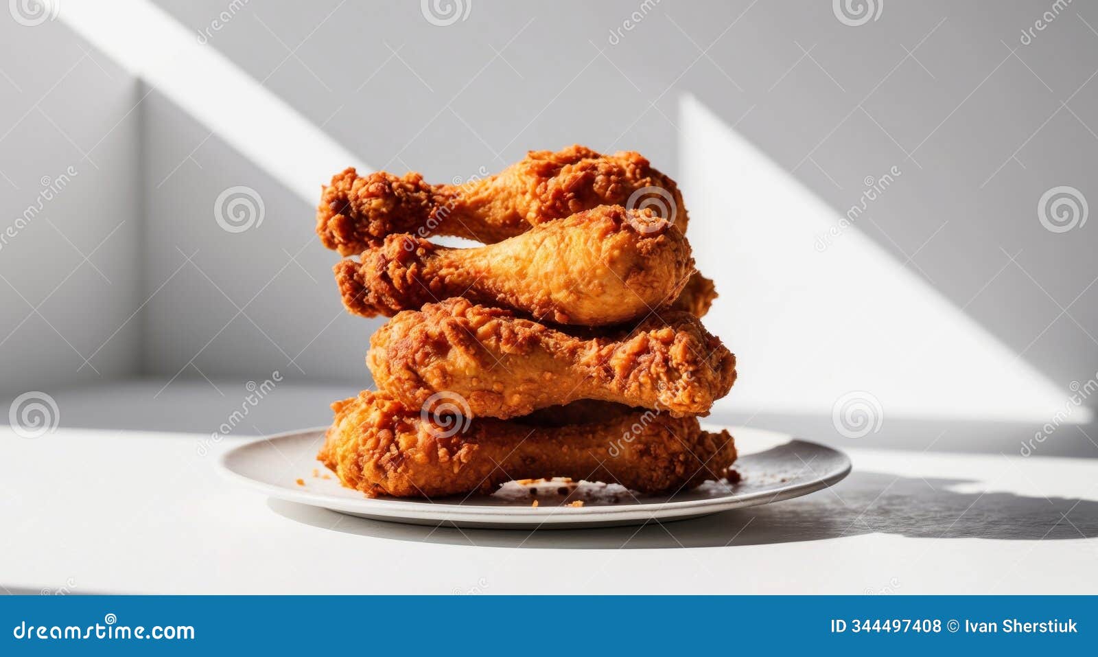 Stack of Crispy Fried Chicken Drumsticks. Stock Photo - Image of stack ...