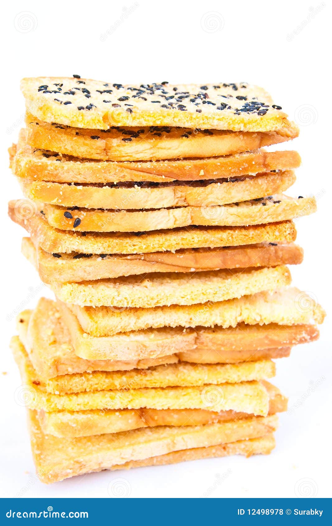 Stack of crunchy bread stock photo. Image of baker, eating - 12498978