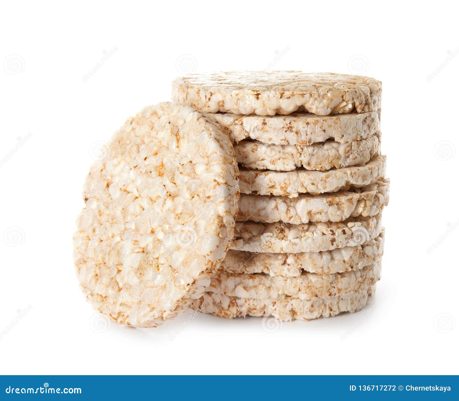 Stack of Crunchy Rice Cakes Stock Photo - Image of fitness, grain ...