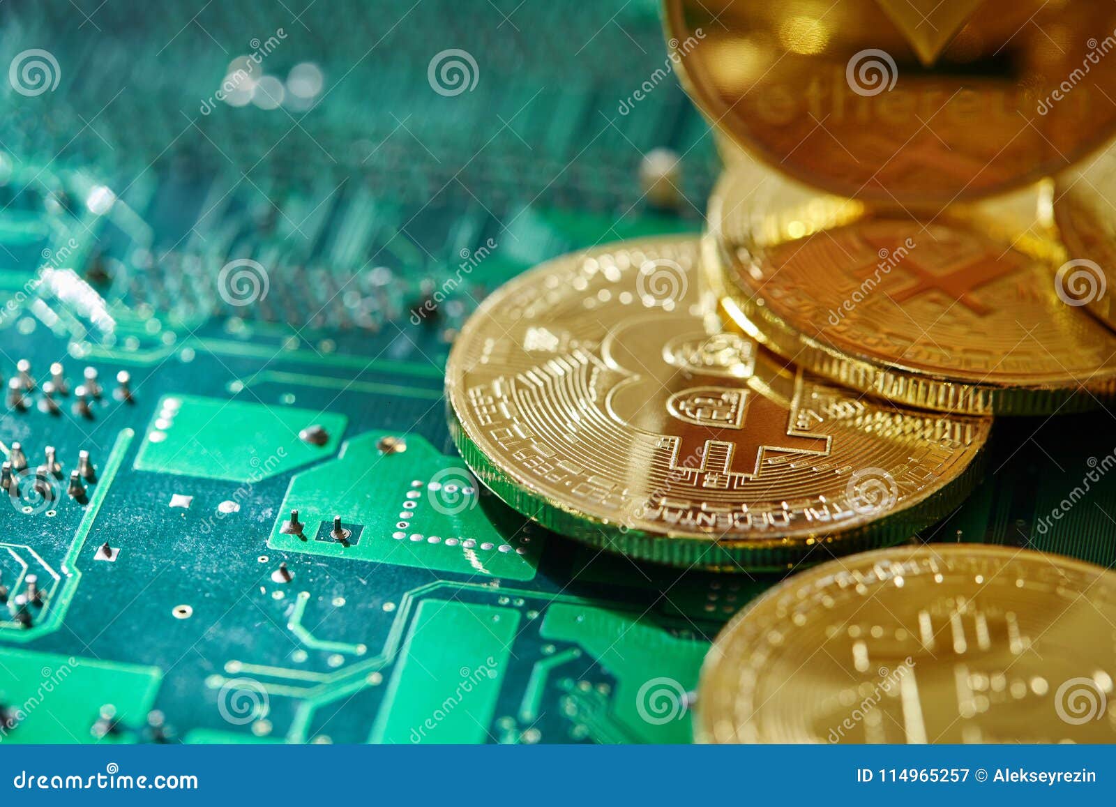 Stack of Cryptocurrencies on Motherboard. Bitcoin As Most Important ... Stack of Cryptocurrencies on Motherboard. Bitcoin As Most Important ...