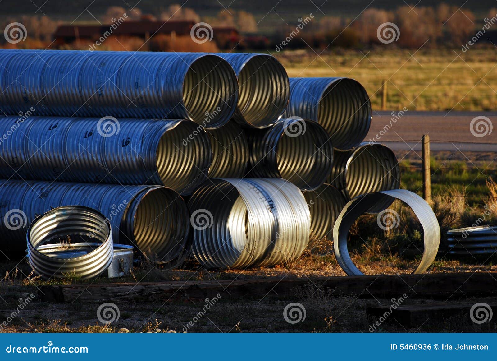 Stack of Culverts stock photo. Image of industrial, circles - 5460936