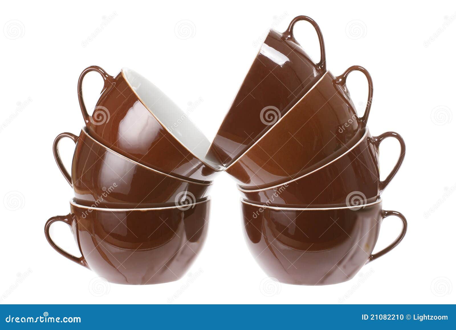Stack of Cups stock photo. Image of studio, kitchen, china - 21082210