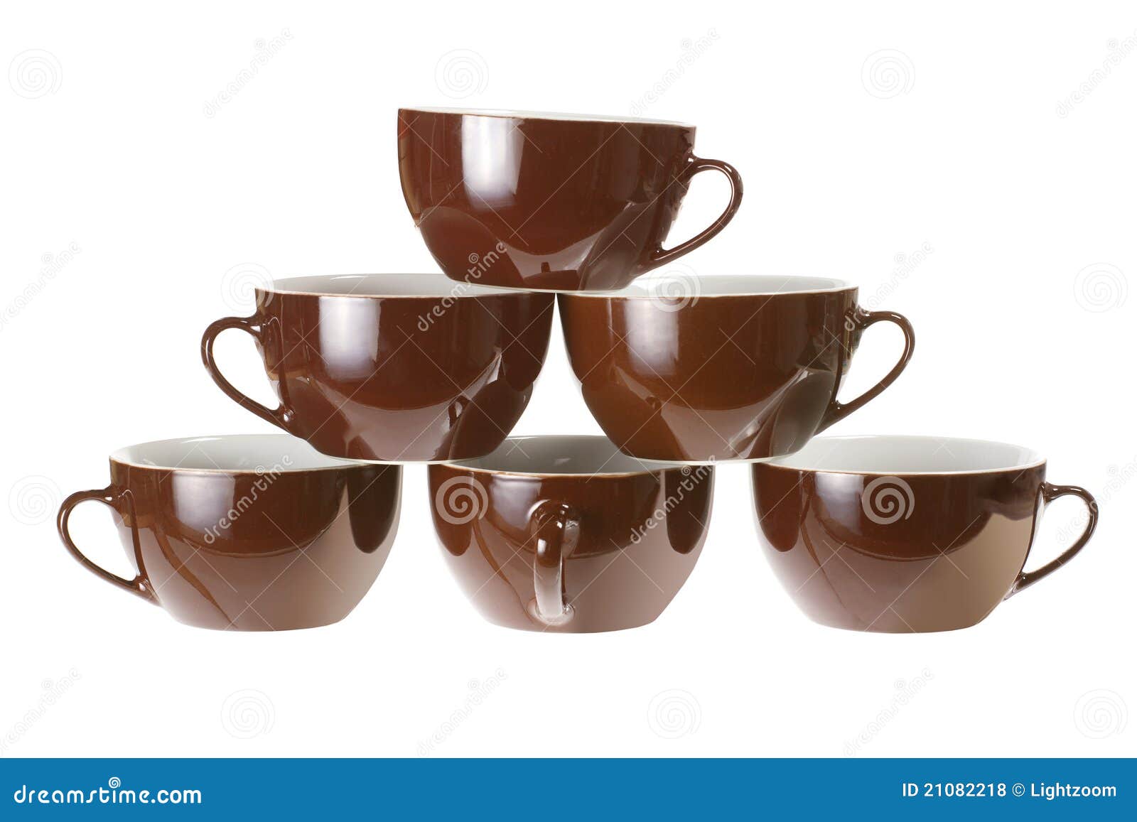 Stack of Cups stock photo. Image of cups, cutout, tableware - 21082218