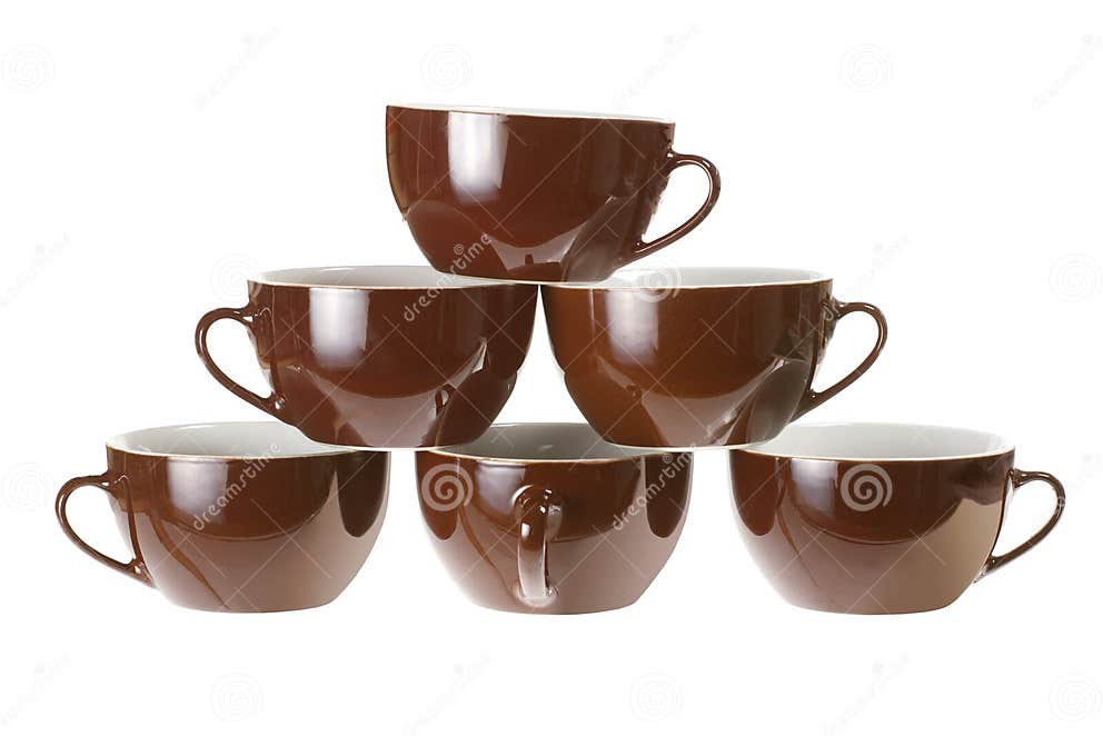 Stack of Cups stock photo. Image of cups, cutout, tableware - 21082218
